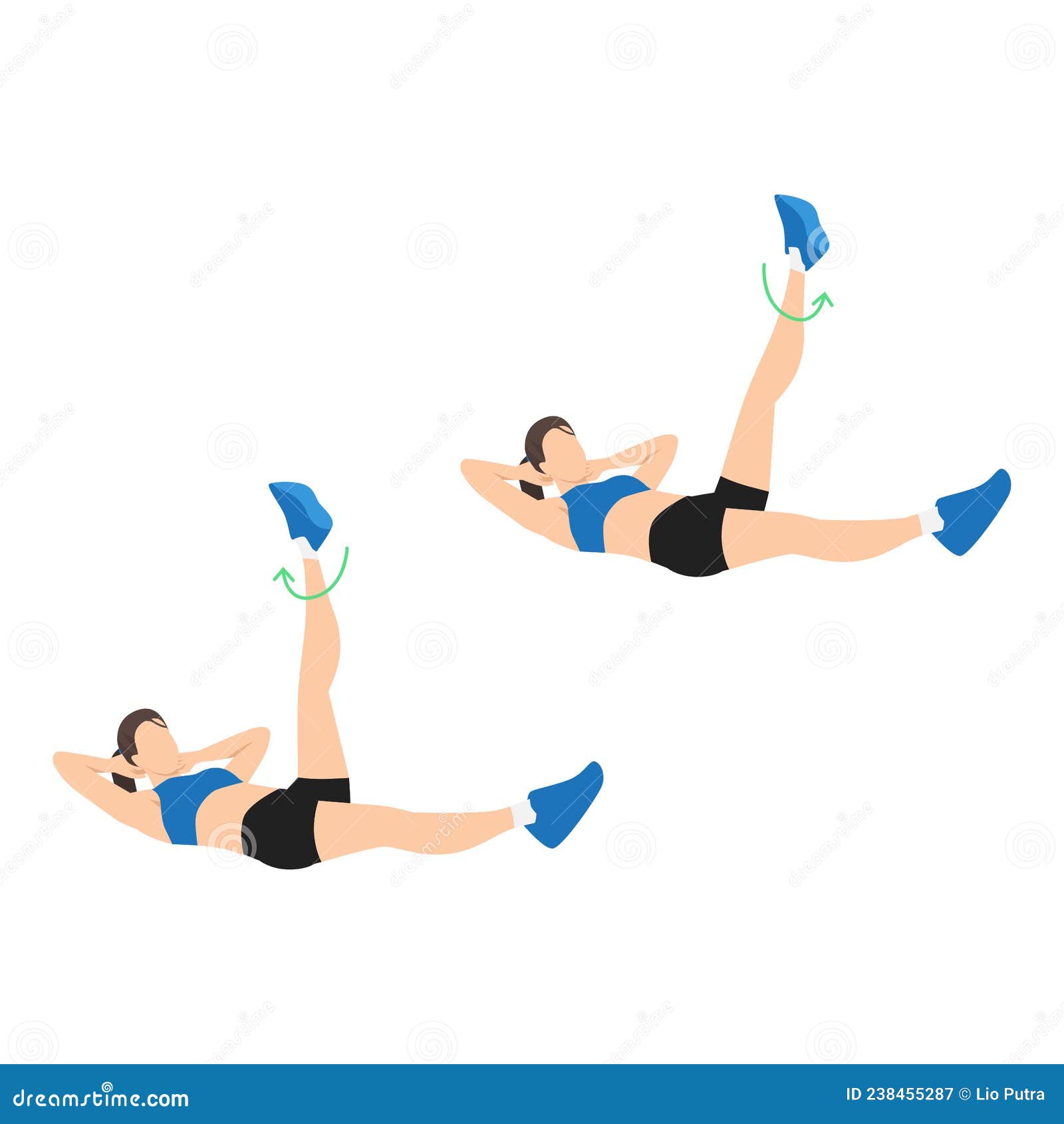 Man Doing Hip Circles Exercise. Flat Vector | CartoonDealer.com #221301028