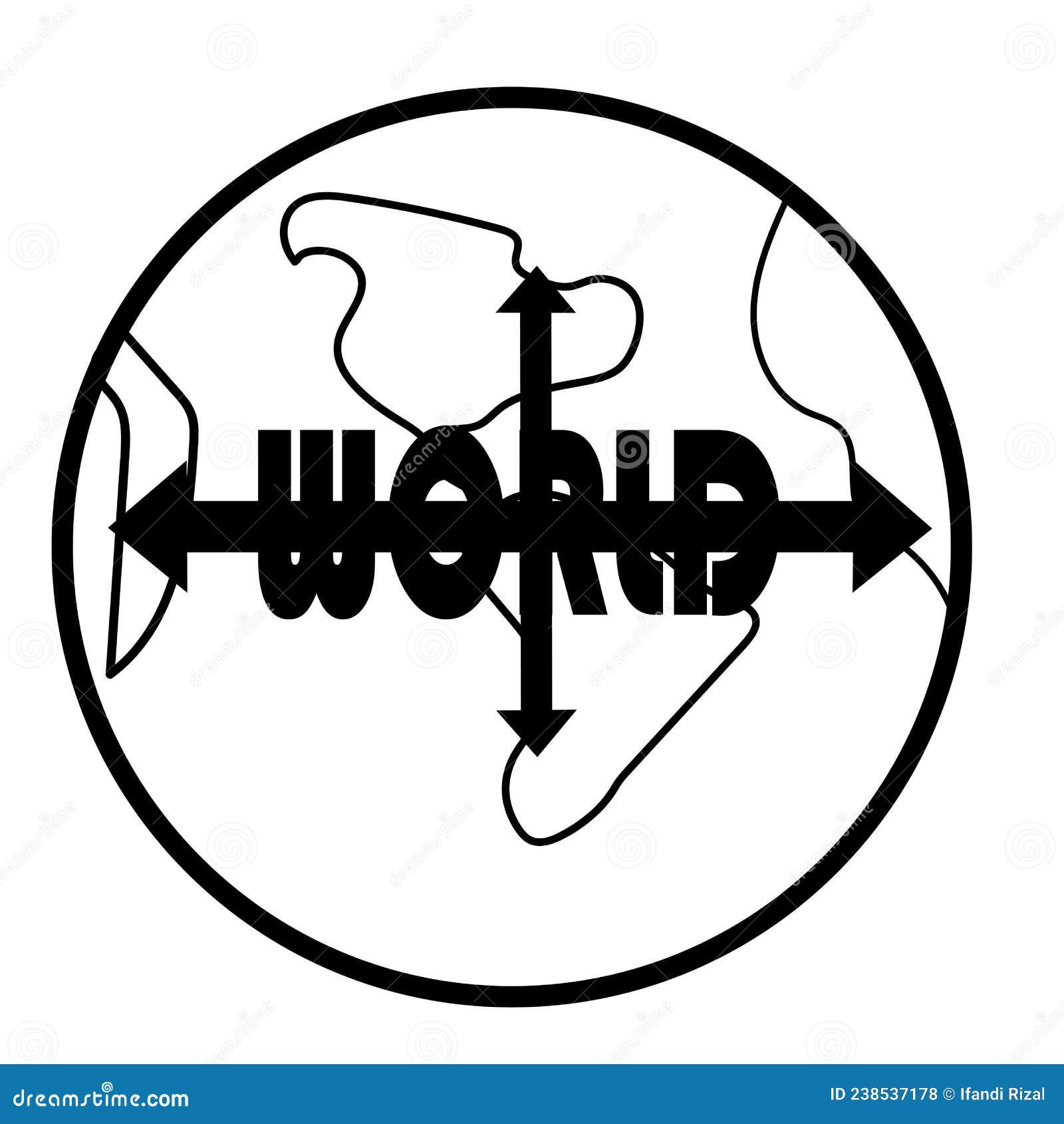 Logo and Icon Design of World Text Concept Stock Vector - Illustration ...