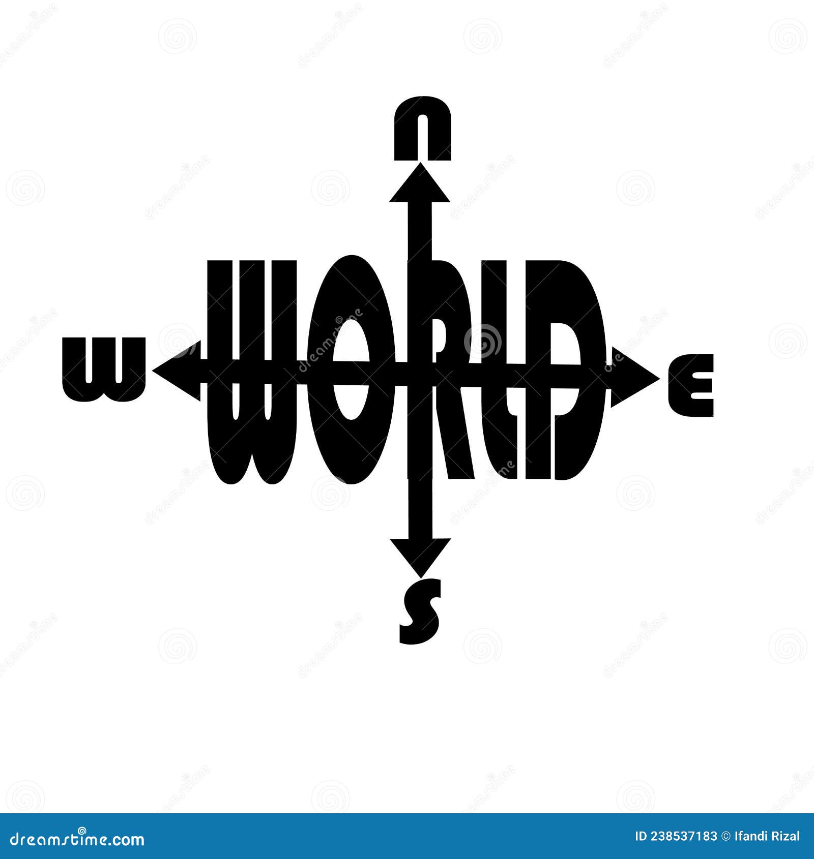 Logo and Icon Design of World Text Concept Stock Vector - Illustration ...