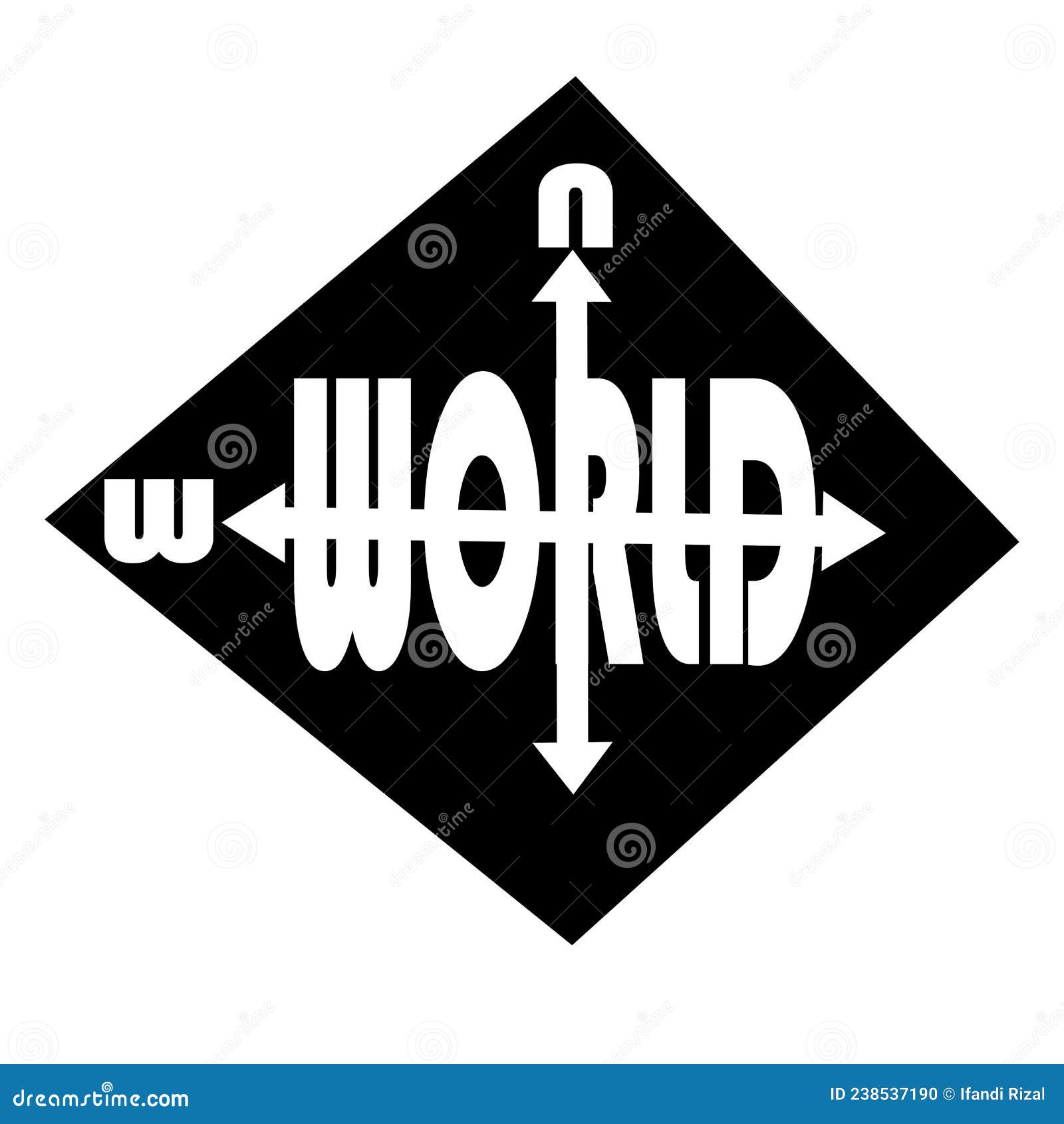 Logo and Icon Design of World Text Concept Stock Vector - Illustration ...