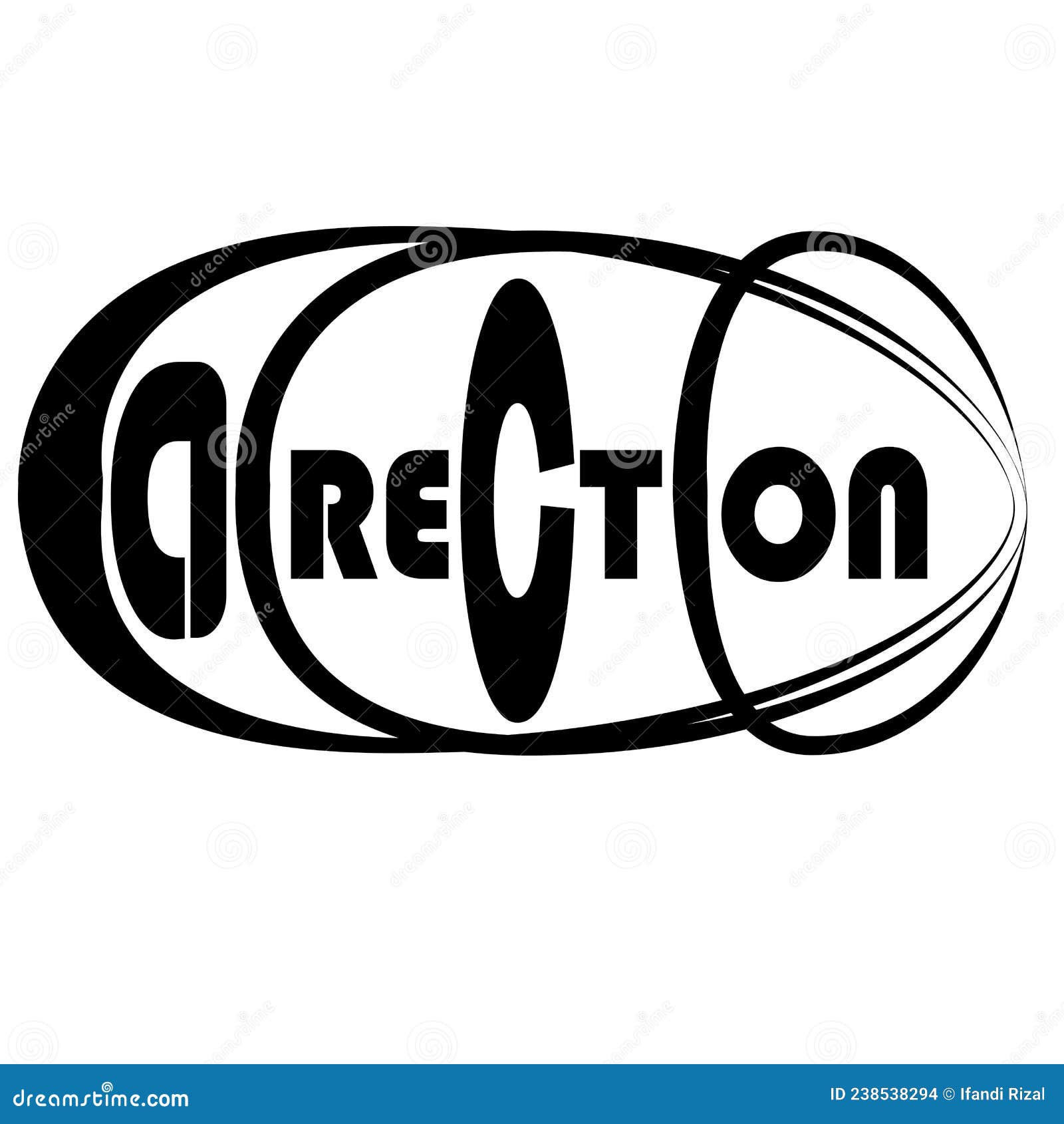 Logo and Icon Design of Direction Text Stock Vector - Illustration of ...