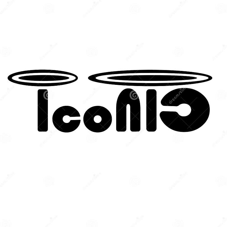 Logo and Icon Design of Iconic Text Stock Vector - Illustration of ...