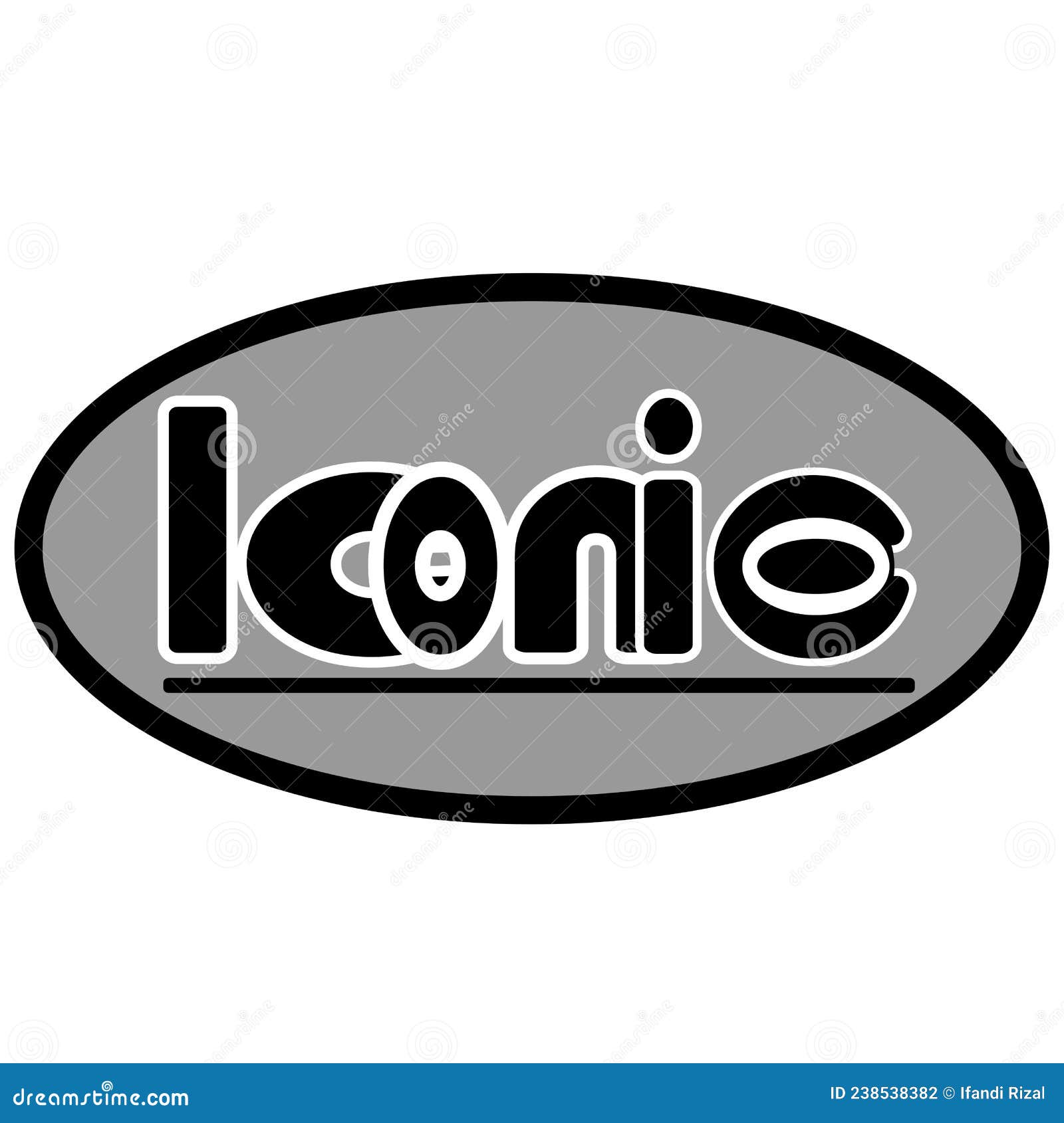 Logo and Icon Design of Iconic Text Stock Vector - Illustration of icon ...