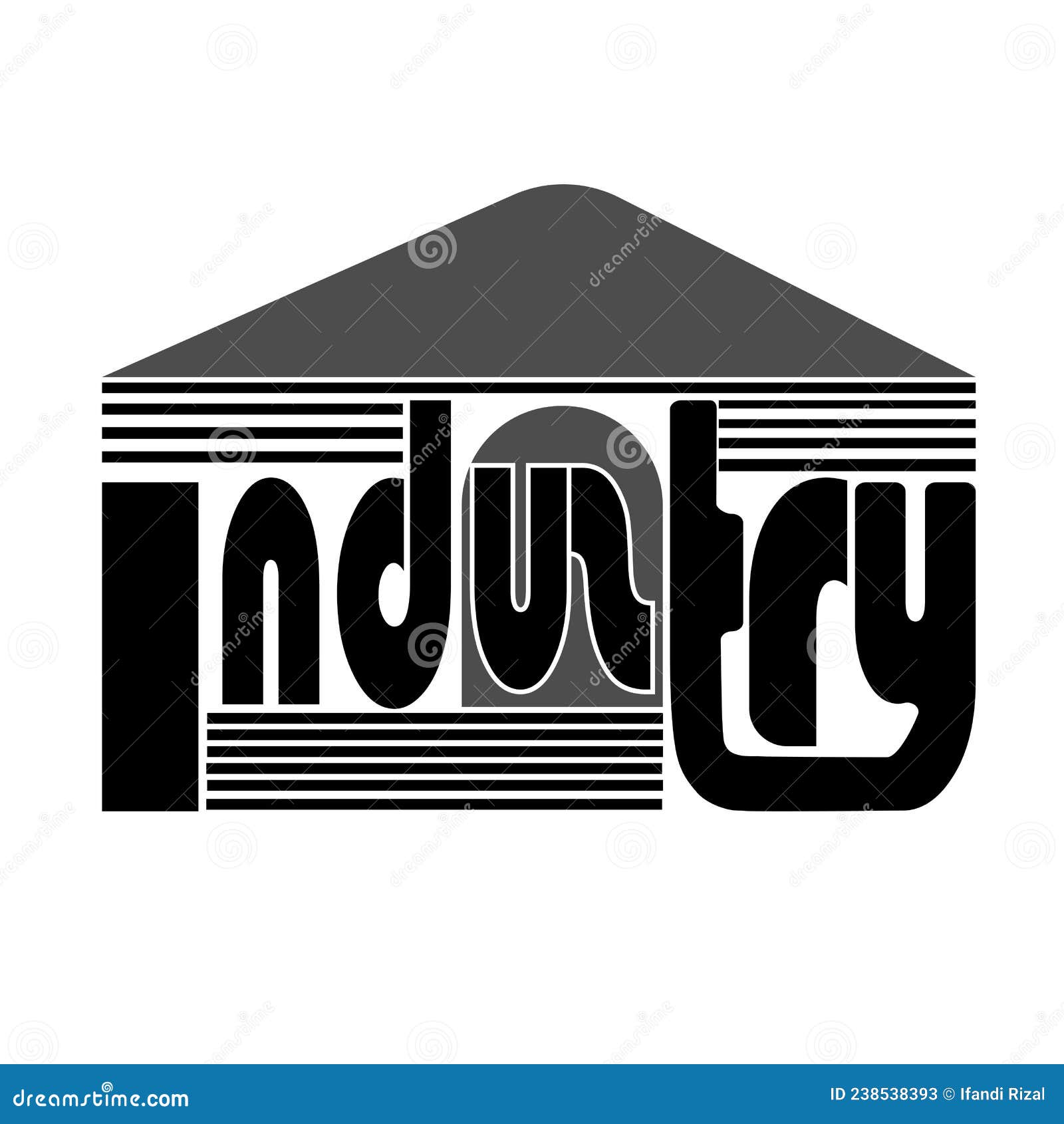Logo and Icon Design of Industry Text Stock Vector - Illustration of ...