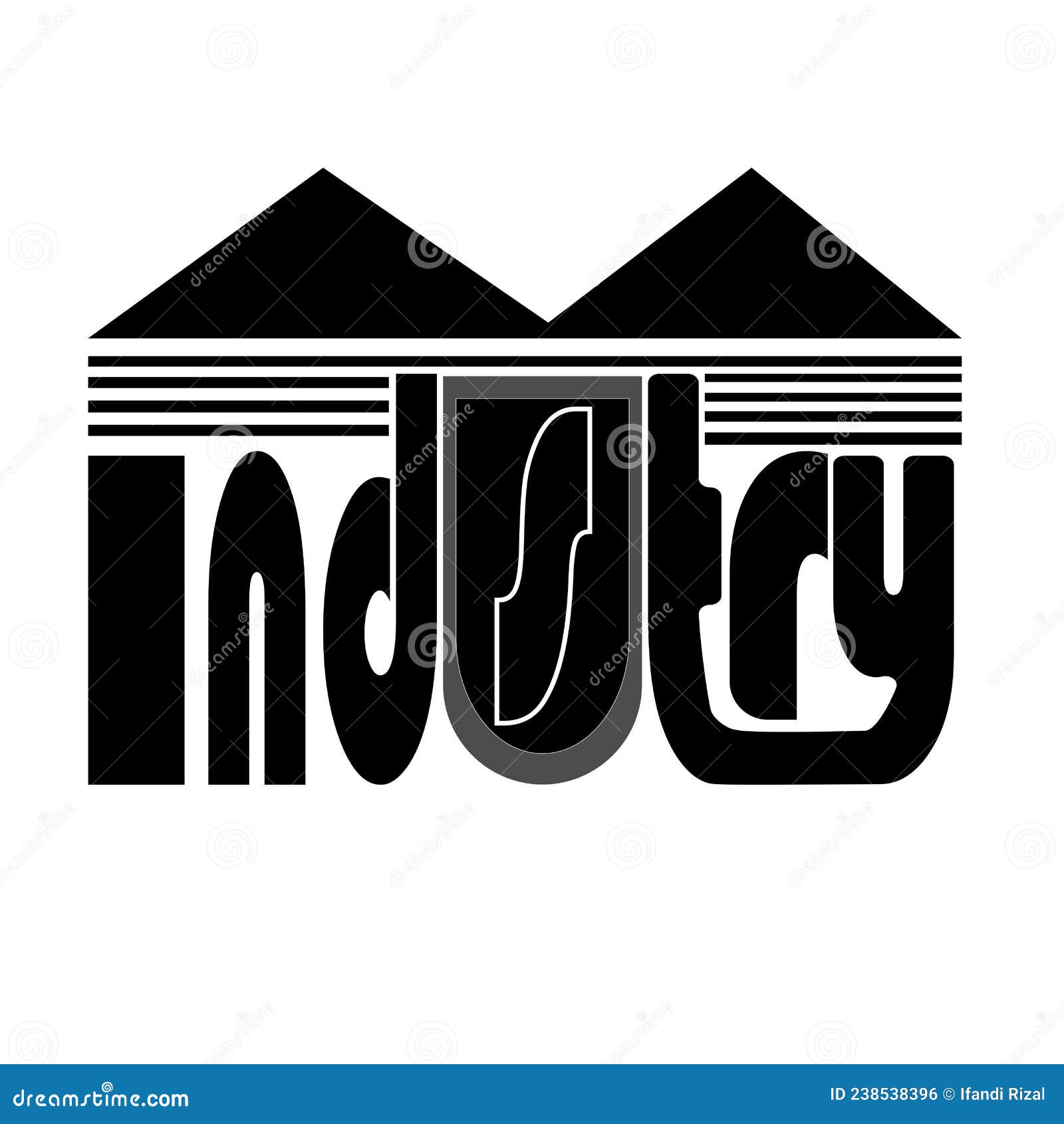 Logo and Icon Design of Industry Text Stock Vector - Illustration of ...