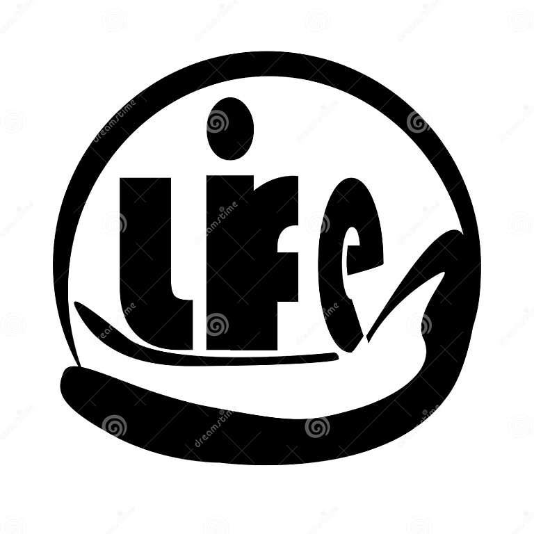 Background Design of Life Text Concept Stock Vector - Illustration of ...
