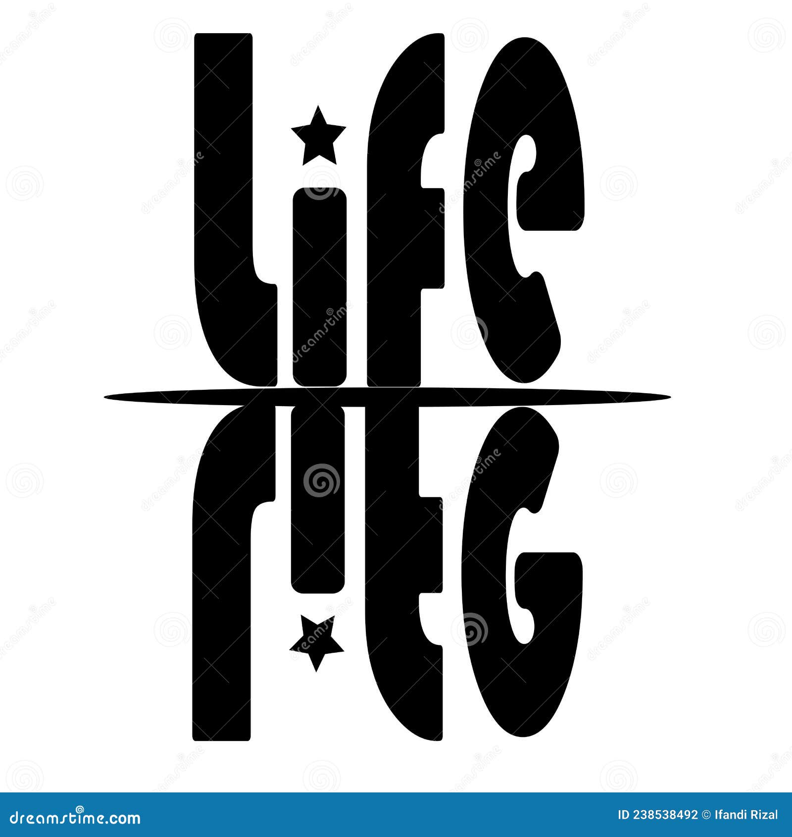 Background Design of Life Text Concept Stock Vector - Illustration of ...