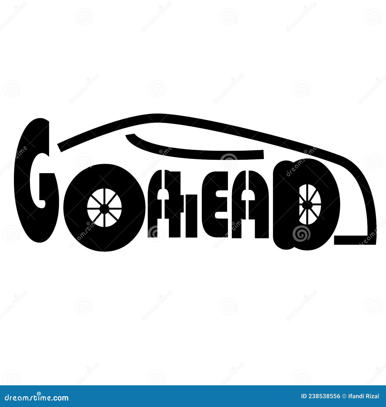 Design Icon and Logo of Go Ahead Text Stock Vector - Illustration of ...