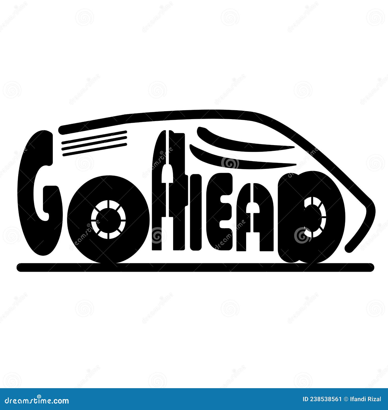 Design Icon and Logo of Go Ahead Text Stock Vector - Illustration of ...