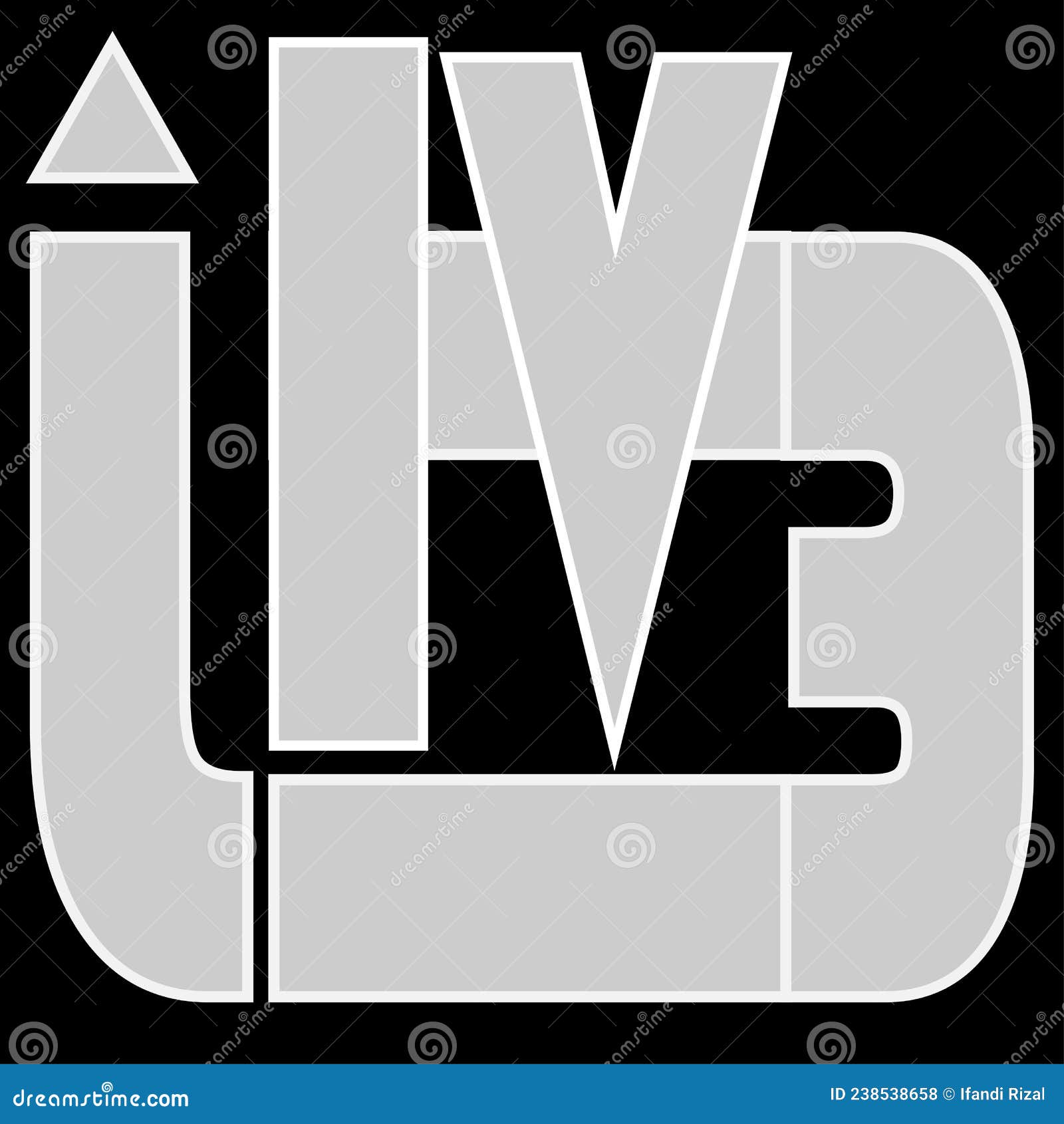 Design Background Logo of Live Text Stock Vector - Illustration of ...