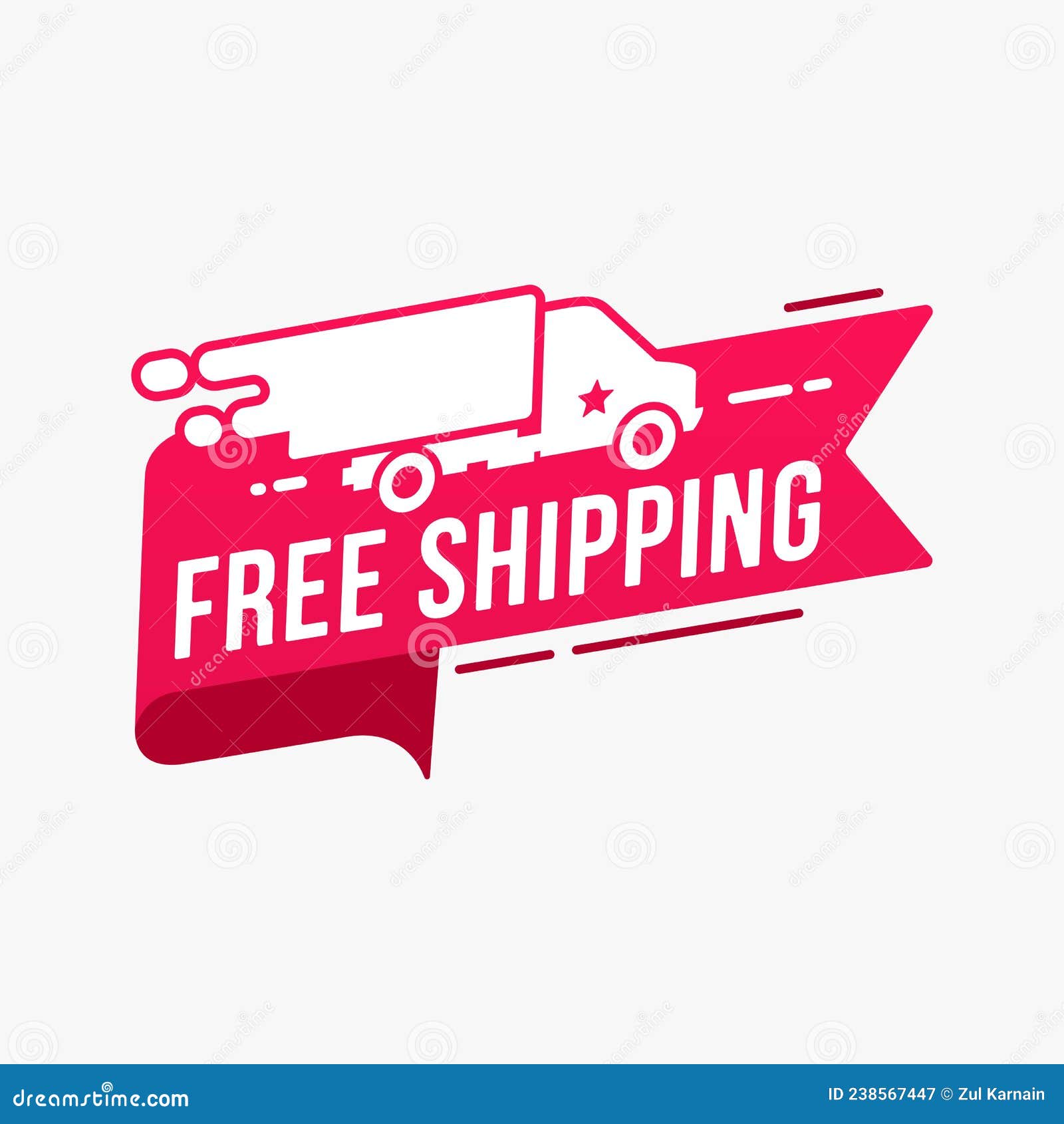 Free Shipping Label Sign for Banner Promotion Vector Stock Vector ...