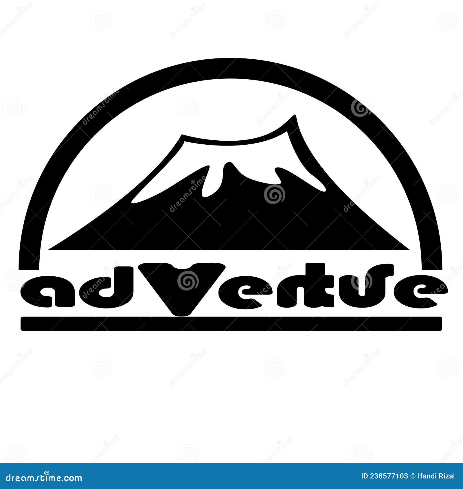 Illustration Design Icon and Logo of Adventure Text Stock Vector ...