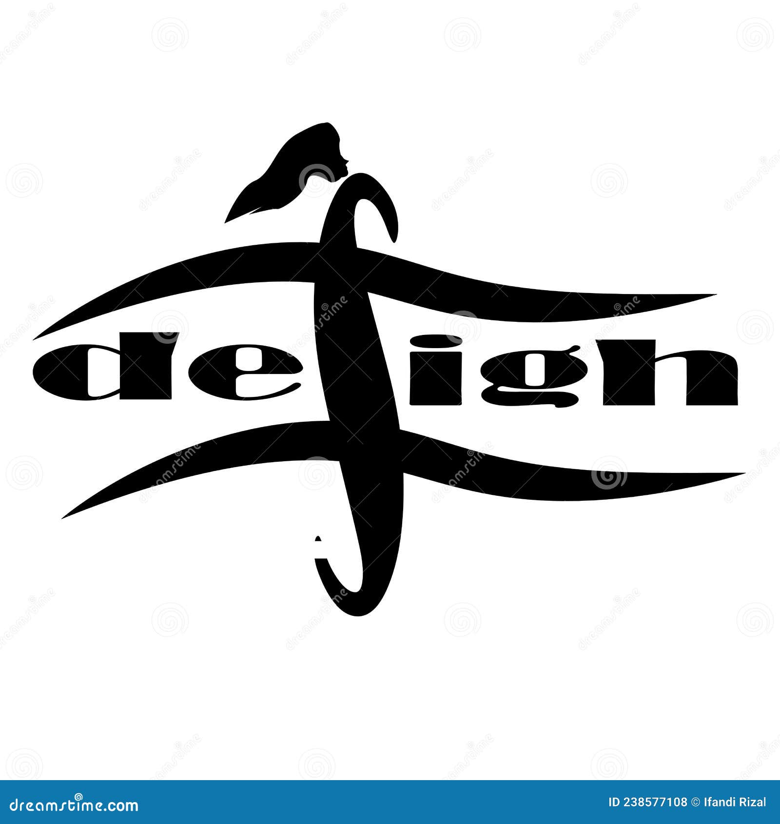 Illustration Icon and Logo of Design Text Stock Vector - Illustration ...