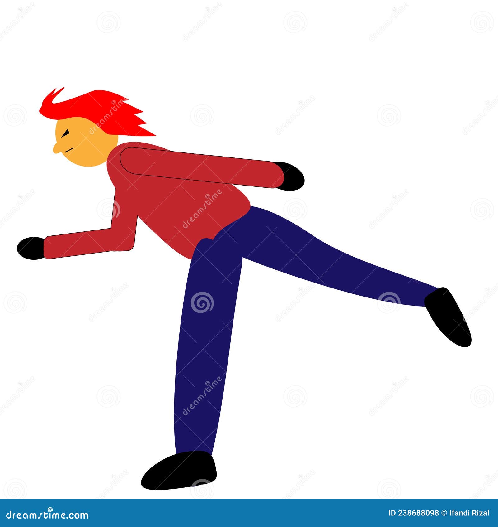 Cartoon Character Design from Side Picture Cocnept Stock Vector ...