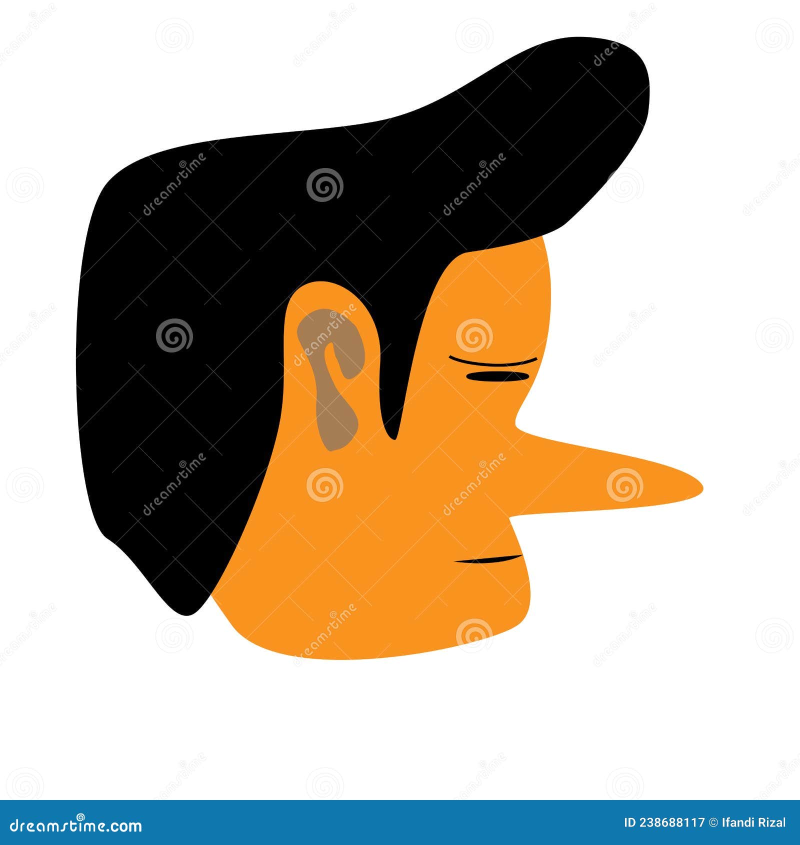 Cartoon Character Design from Side Picture Stock Vector - Illustration ...