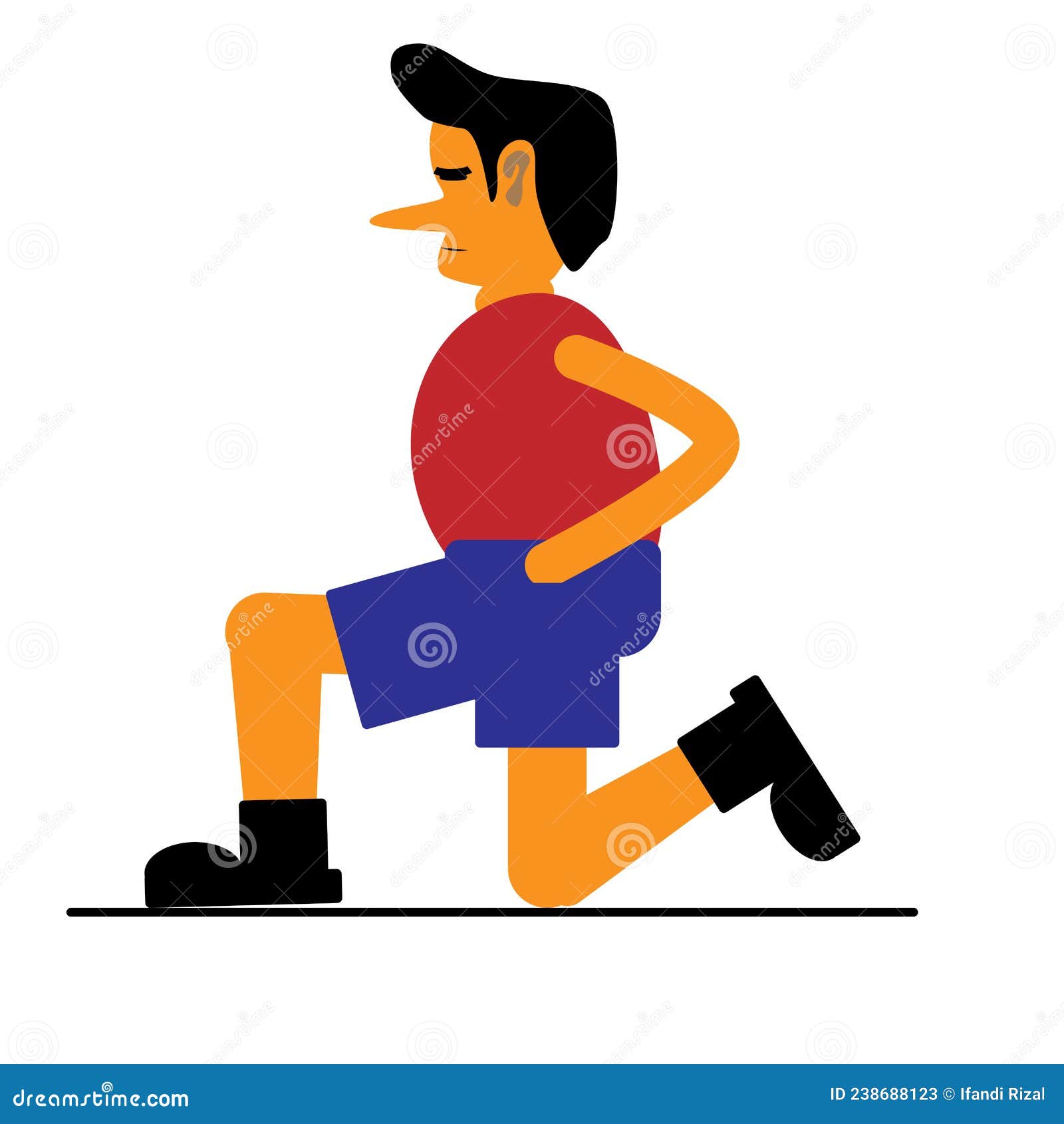 Cartoon Character Design from Side Picture Stock Vector - Illustration ...