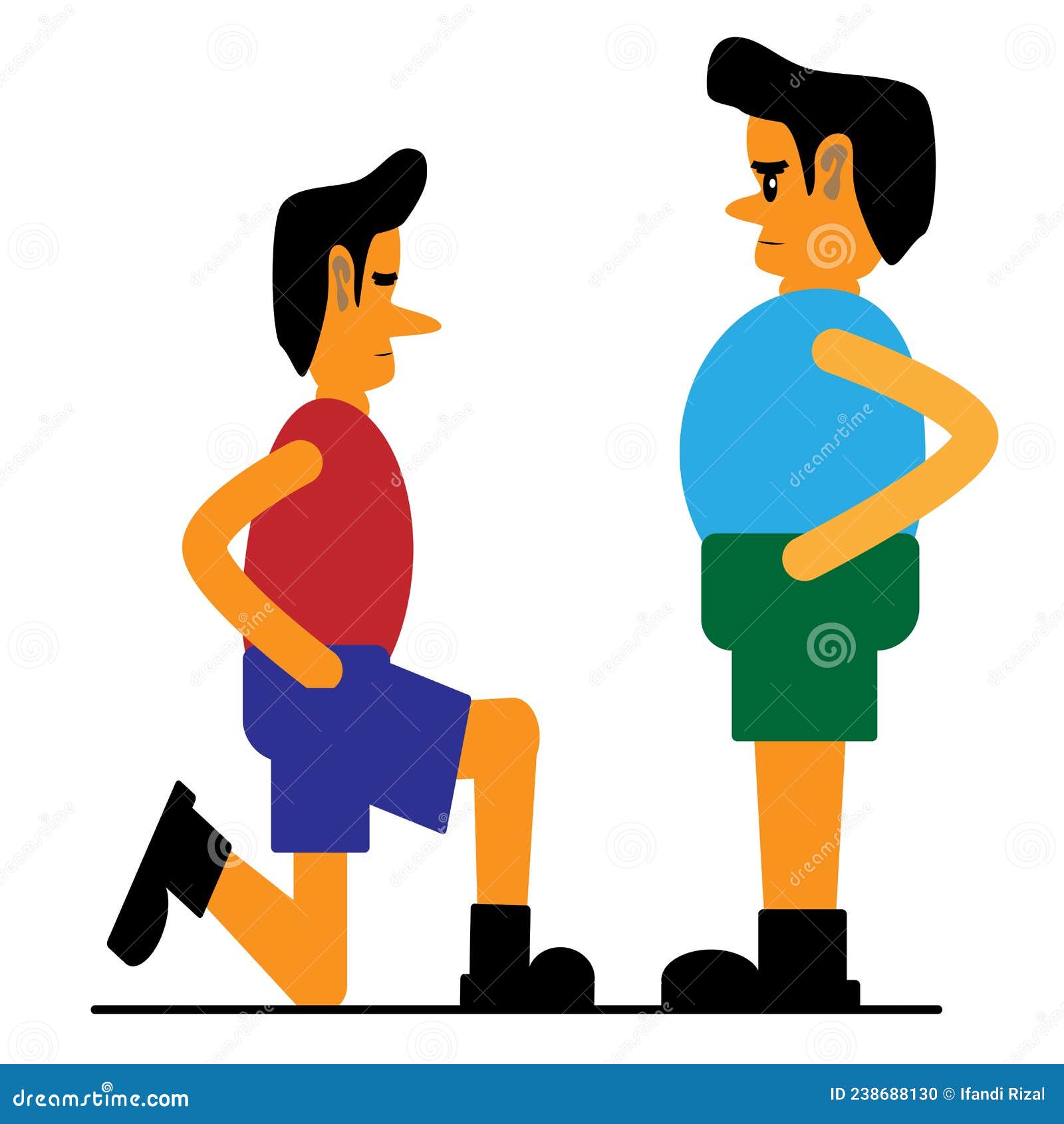 Cartoon Character Design from Side Picture Stock Vector - Illustration ...