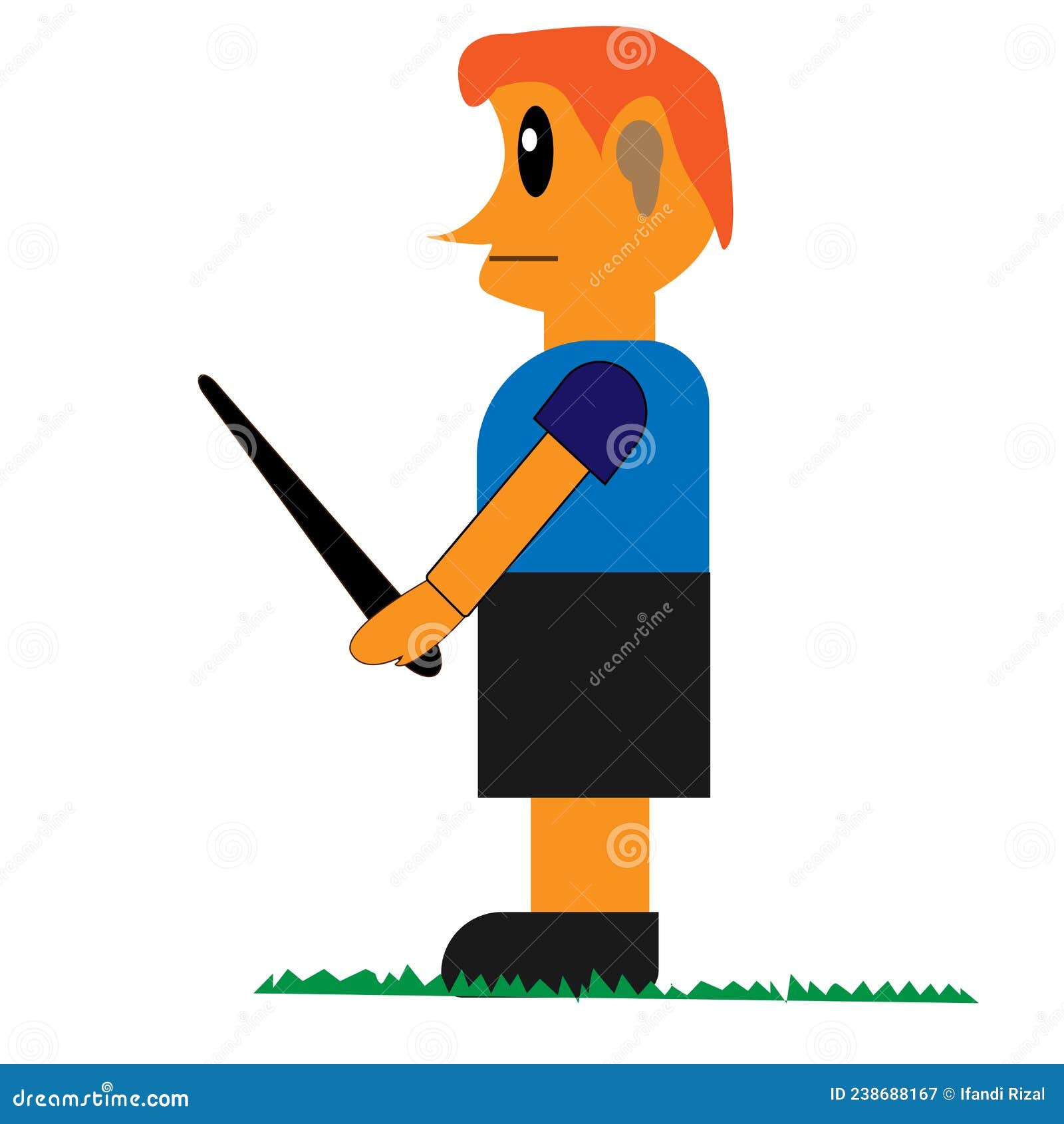 Cartoon Character Design from Side Picture Stock Vector - Illustration ...