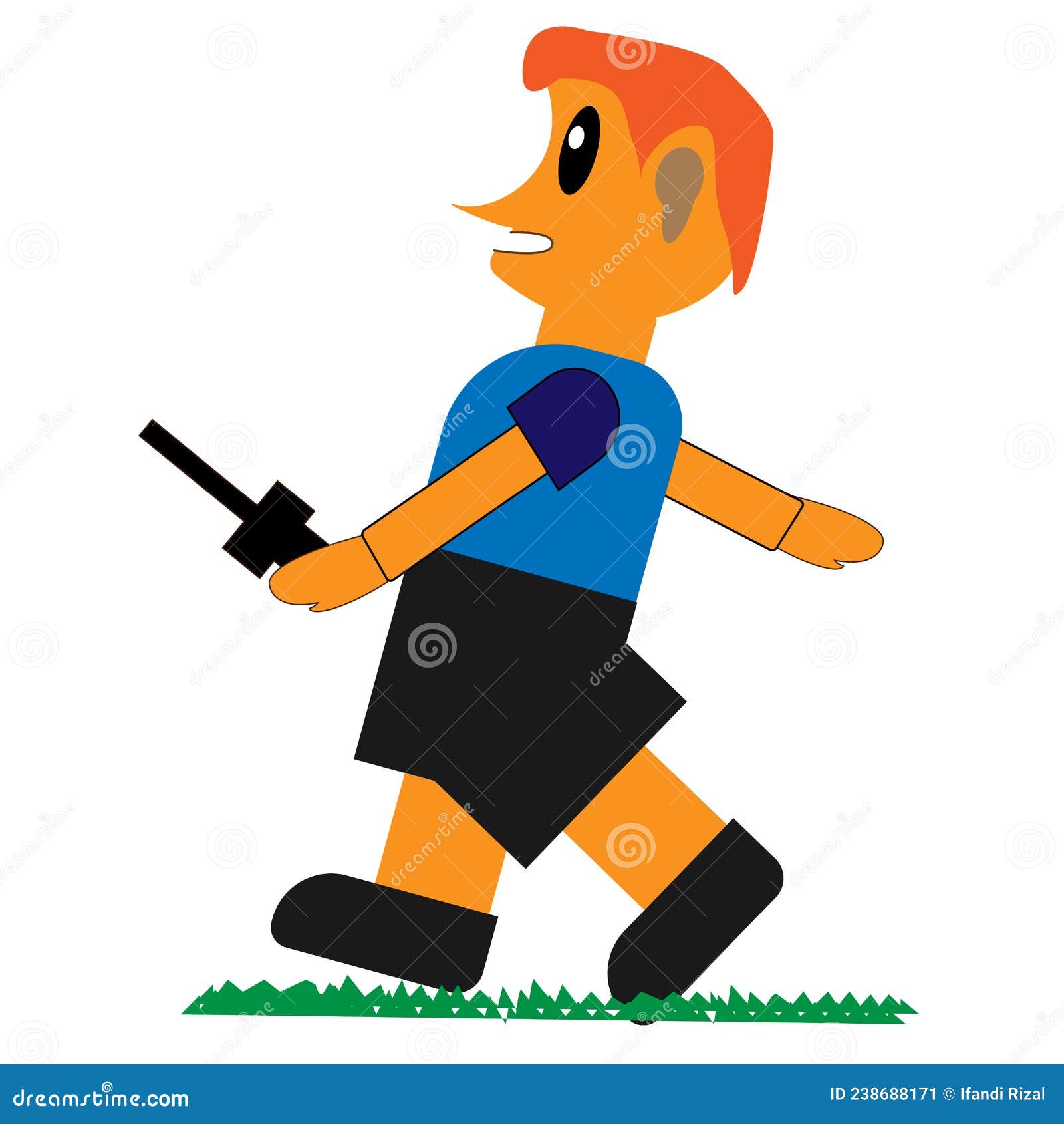 Cartoon Character Design from Side Picture Stock Vector - Illustration ...