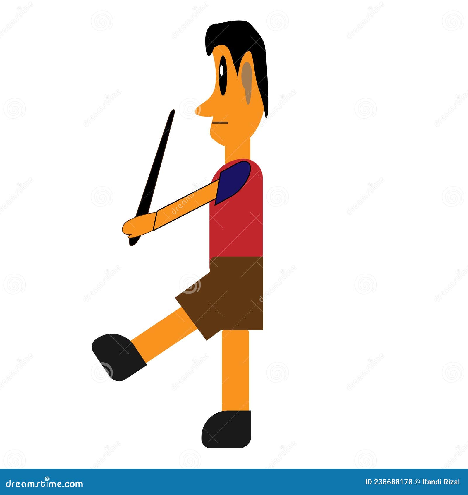 Cartoon Character Design from Side Picture Stock Vector - Illustration ...