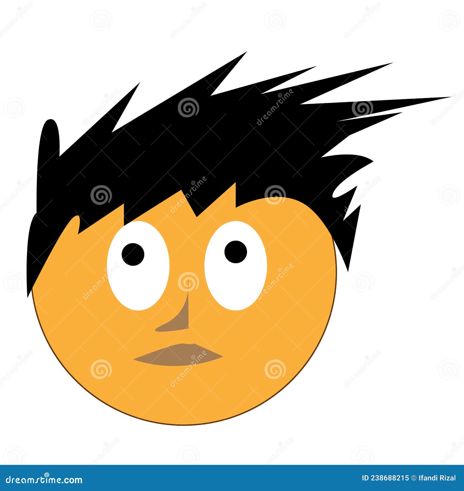Cartoon Character Concept with Happy Face Stock Vector - Illustration ...