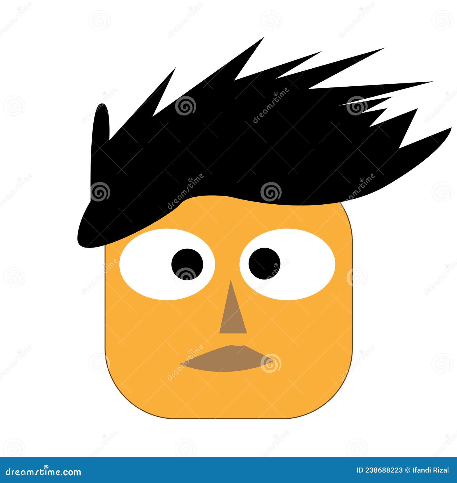 Cartoon Character Concept with Happy Face Stock Vector - Illustration ...