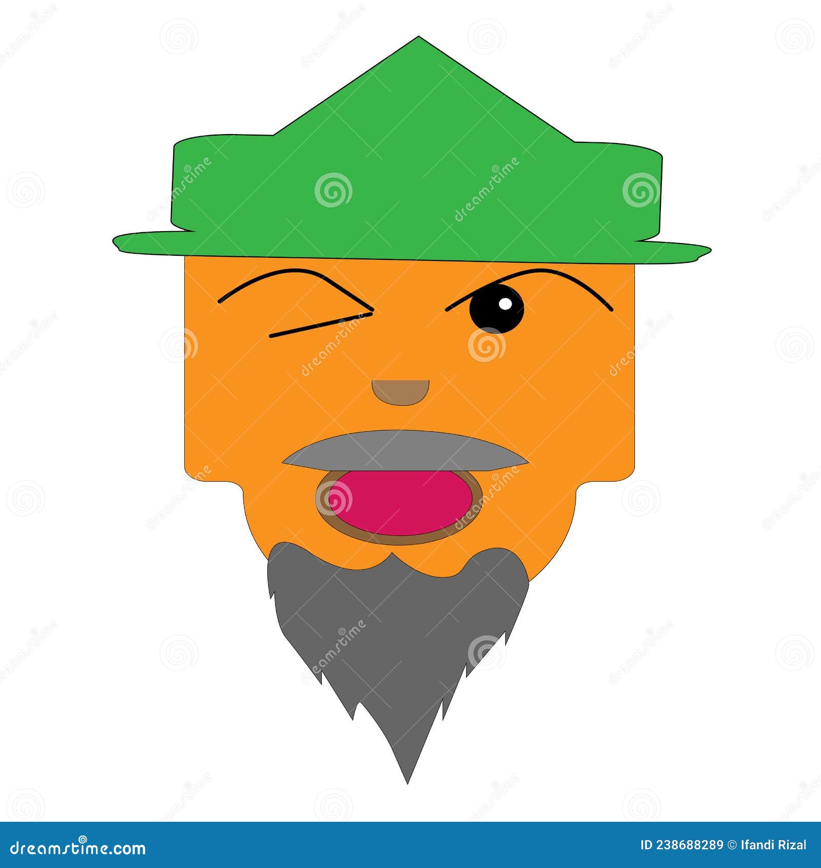 Cartoon Character Concept with Happy Face Stock Vector - Illustration ...