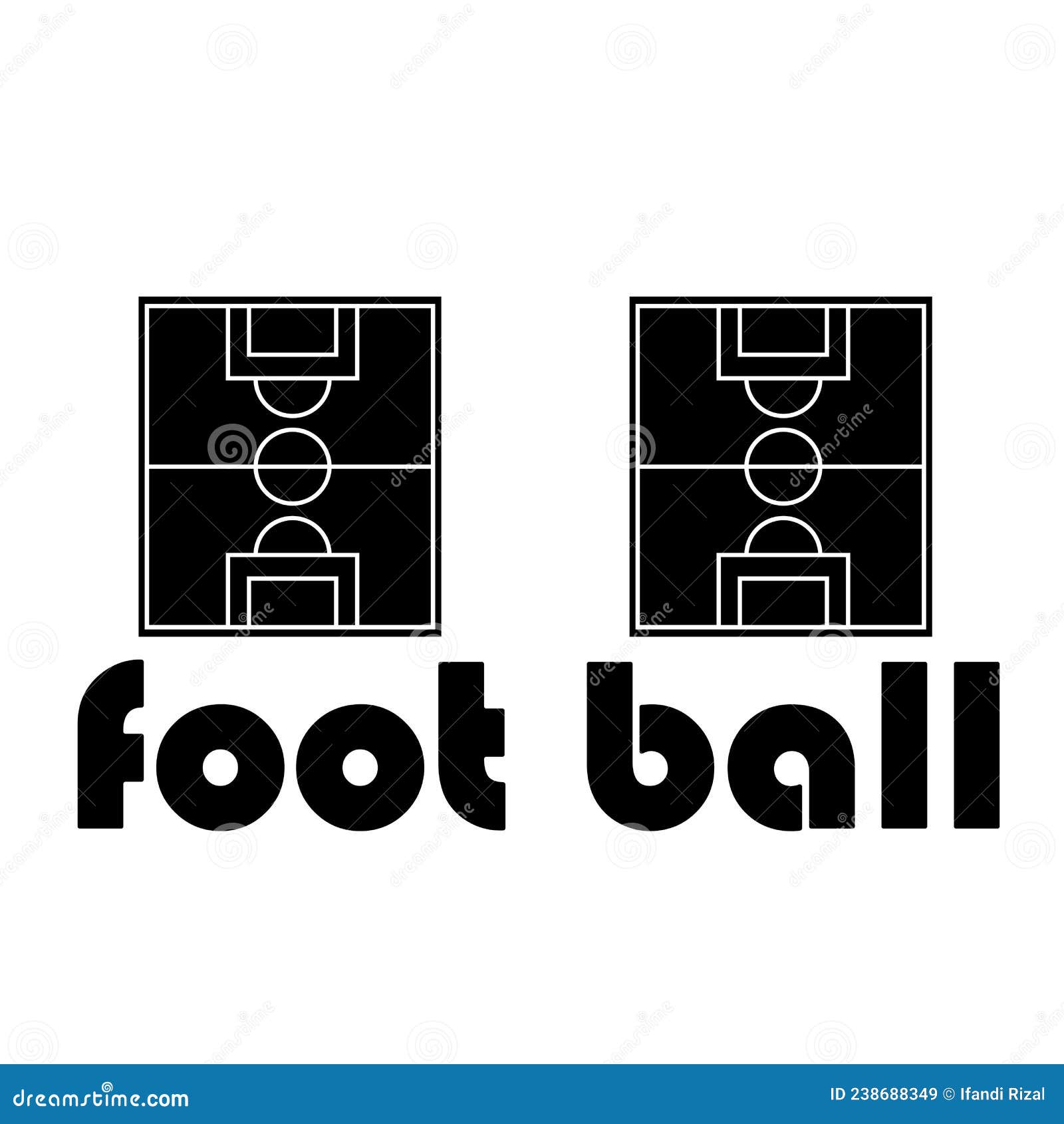 Football Field Design Concept Stock Vector - Illustration of cartoon ...