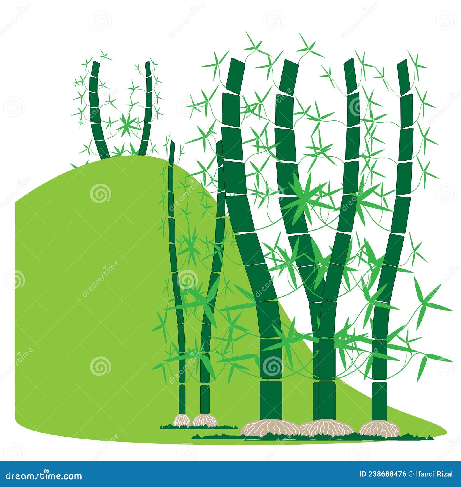 Illustration Design of Bambo Tree Stock Vector - Illustration of style ...