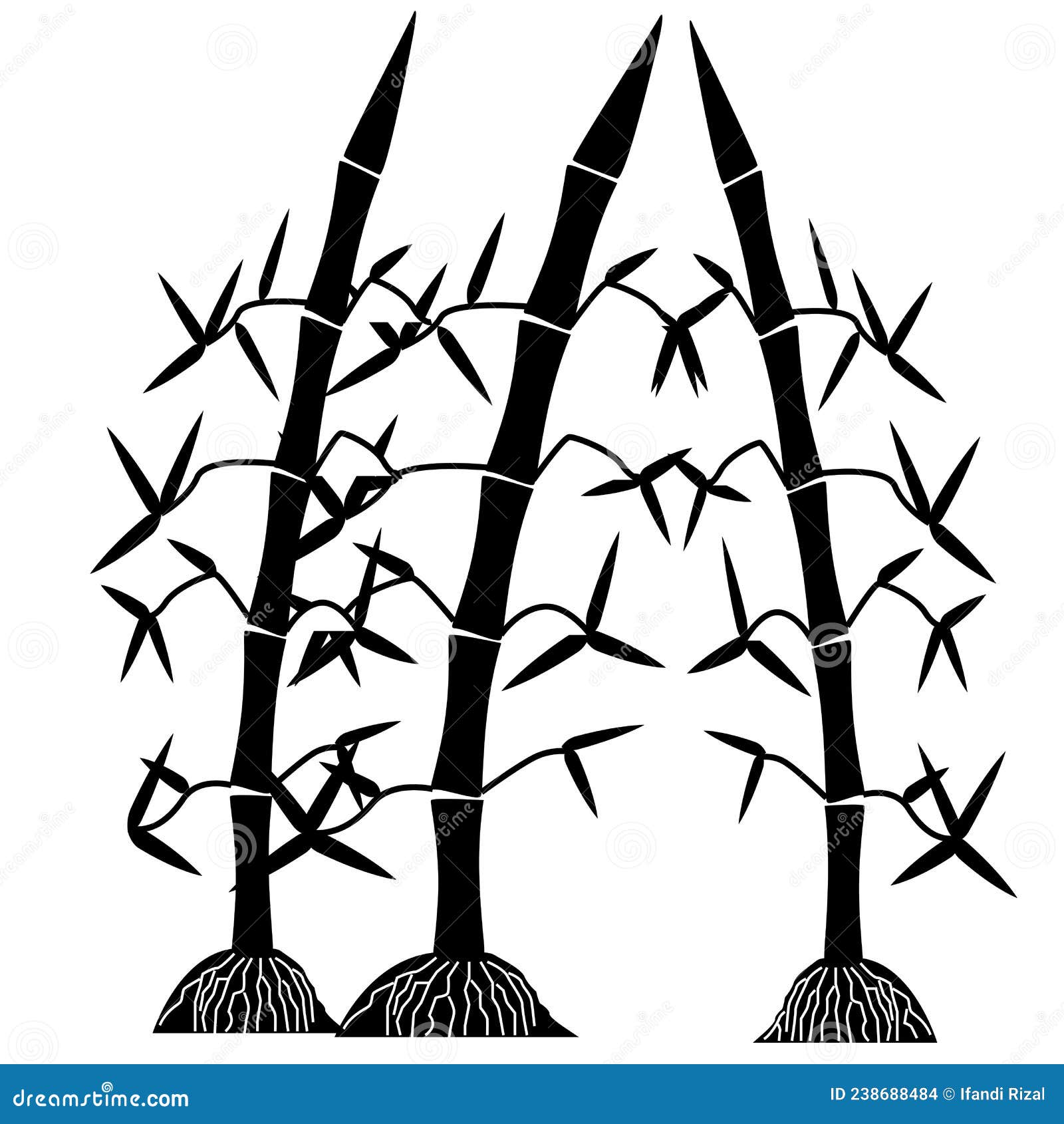 Illustration Design of Bambo Tree Stock Vector - Illustration of brand ...