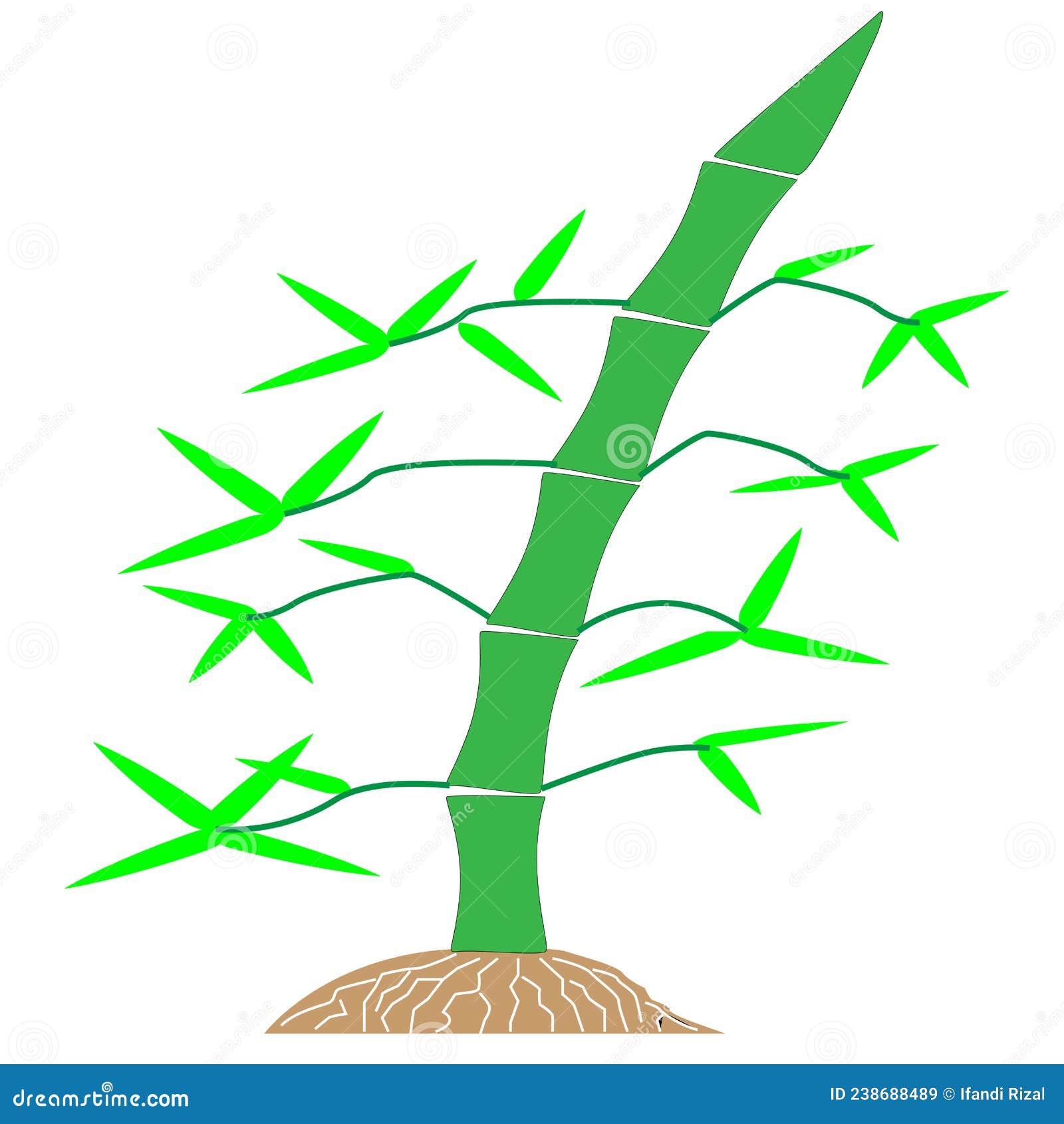 Illustration Design of Bambo Tree Stock Vector - Illustration of ...