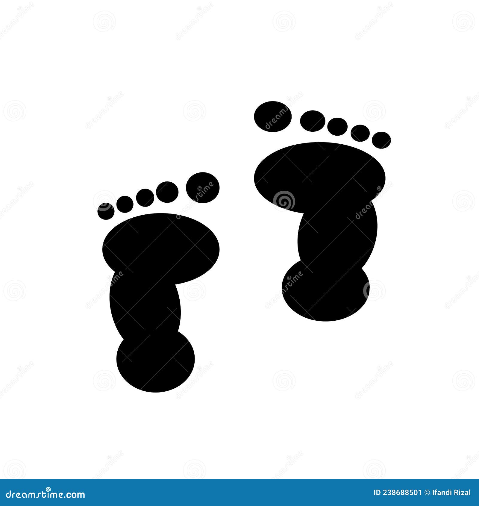 Icon And Logo Design Of Footmark Cartoon Vector | CartoonDealer.com ...