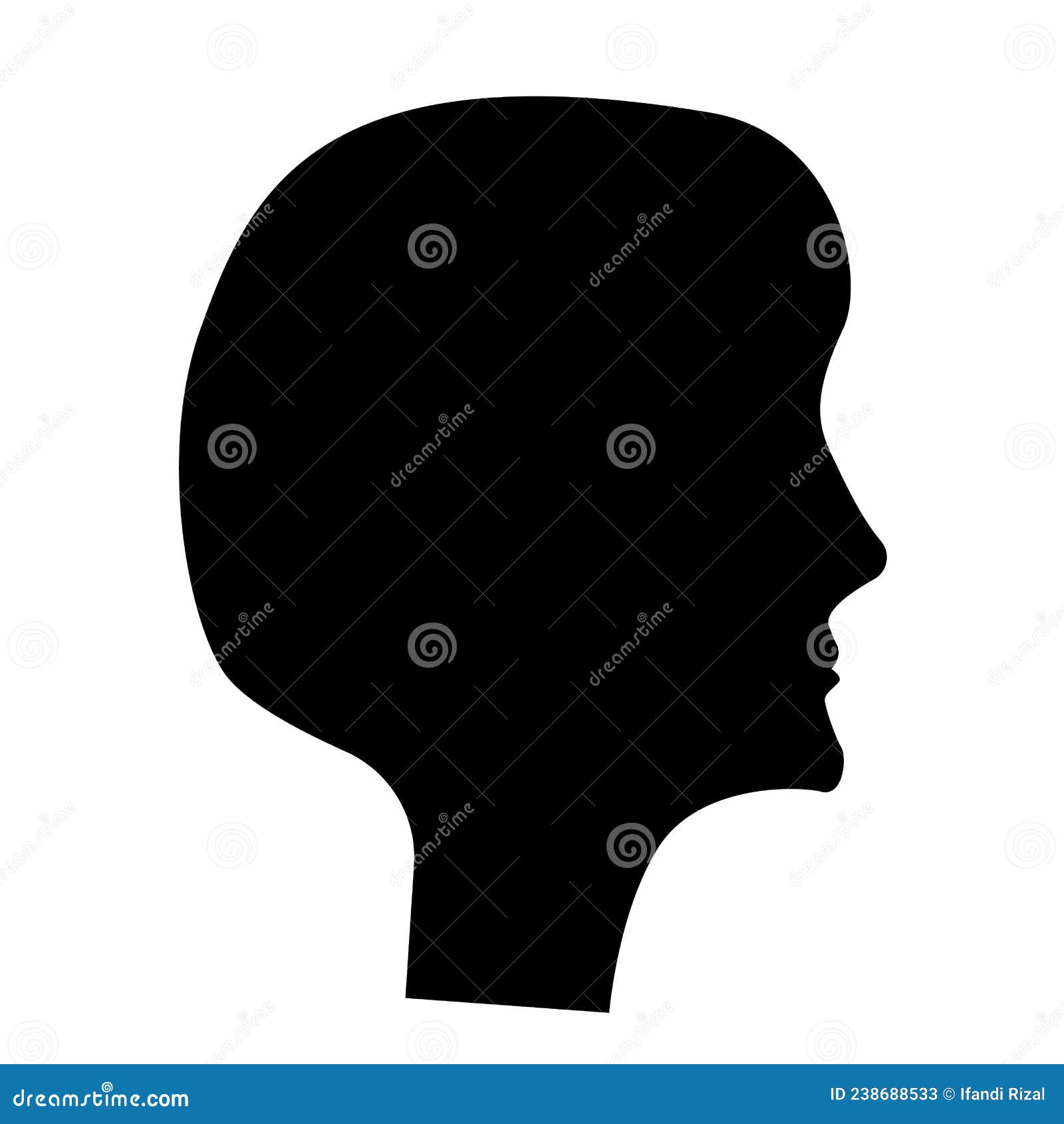 Side view face design stock vector. Illustration of sketch - 238688533