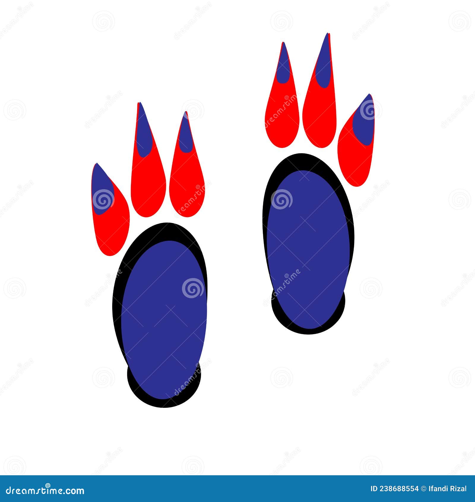 Footmark design stock vector. Illustration of design - 238688554