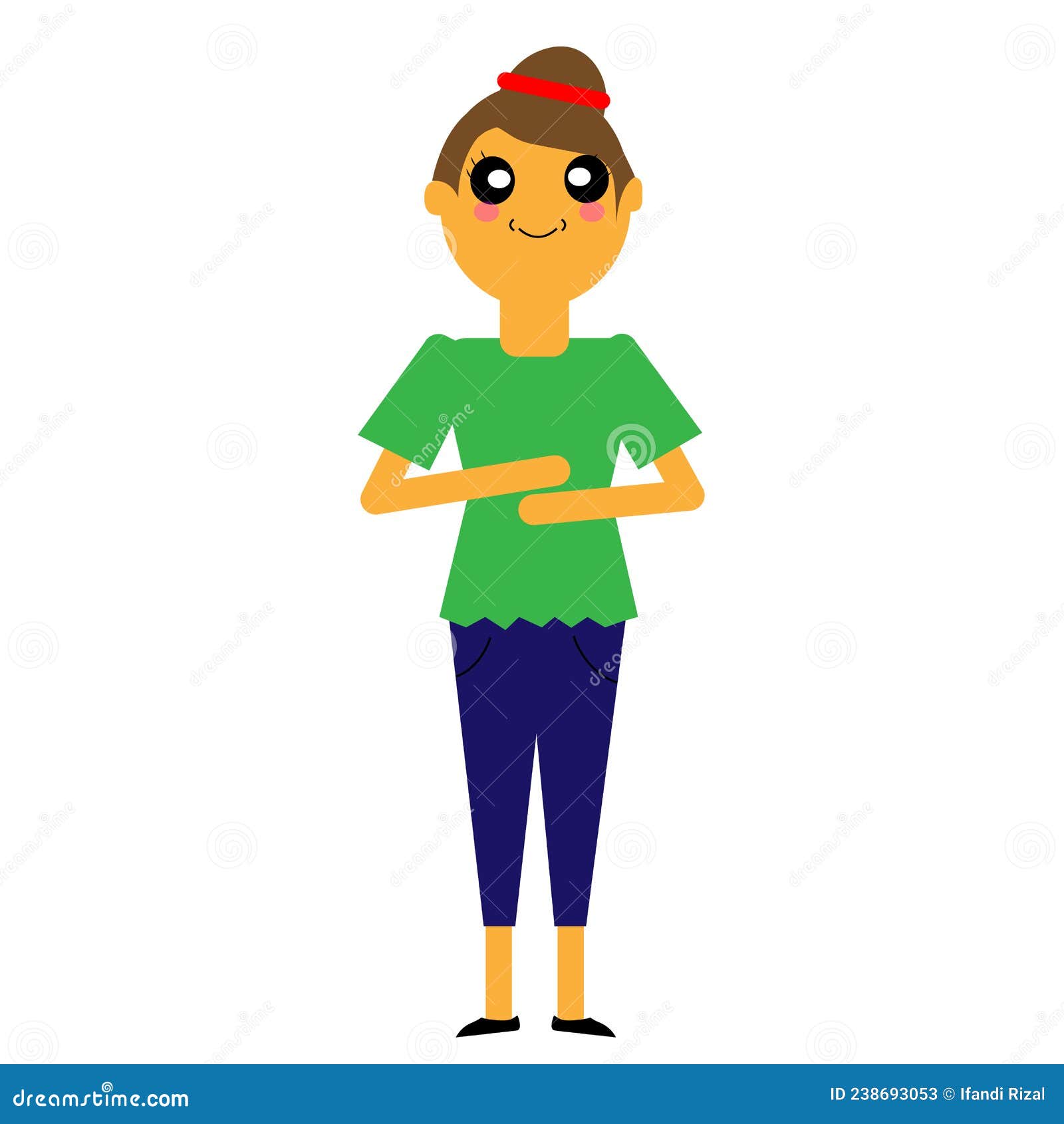 Illustration Cartoon Characters with Colorful Concept Stock Vector ...