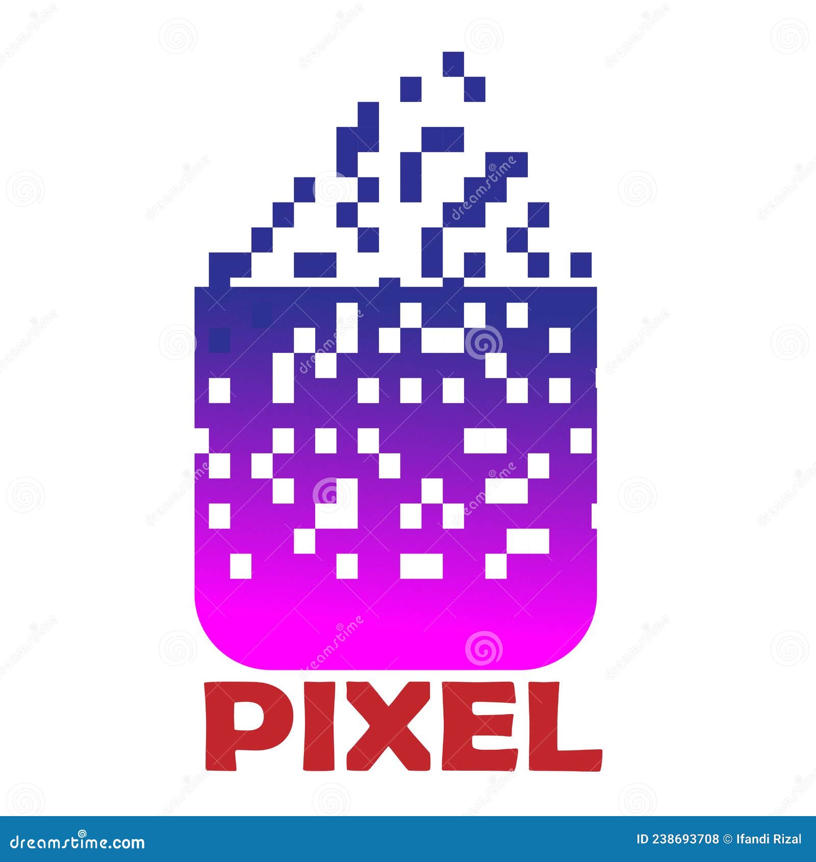 Illustration Pixel Design with Color Combine Stock Vector ...
