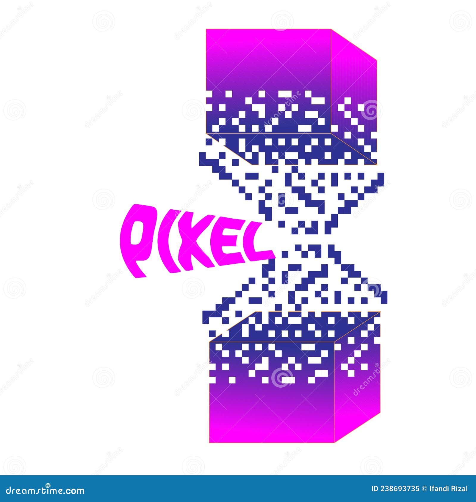 Illustration Pixel Design with Color Combine Stock Vector ...