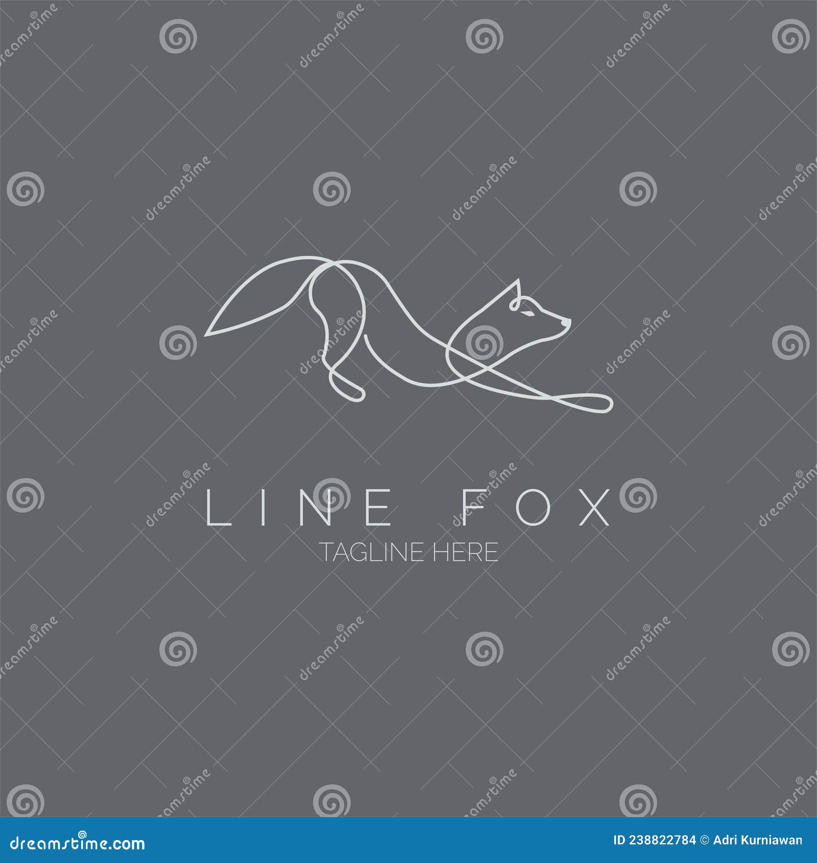 Fox Logo Icon Line Style Template Design for Brand or Company and Other ...
