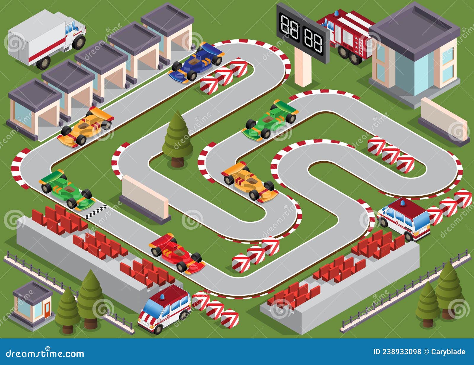 Race track. stock vector. Illustration of motion, formula - 238933098