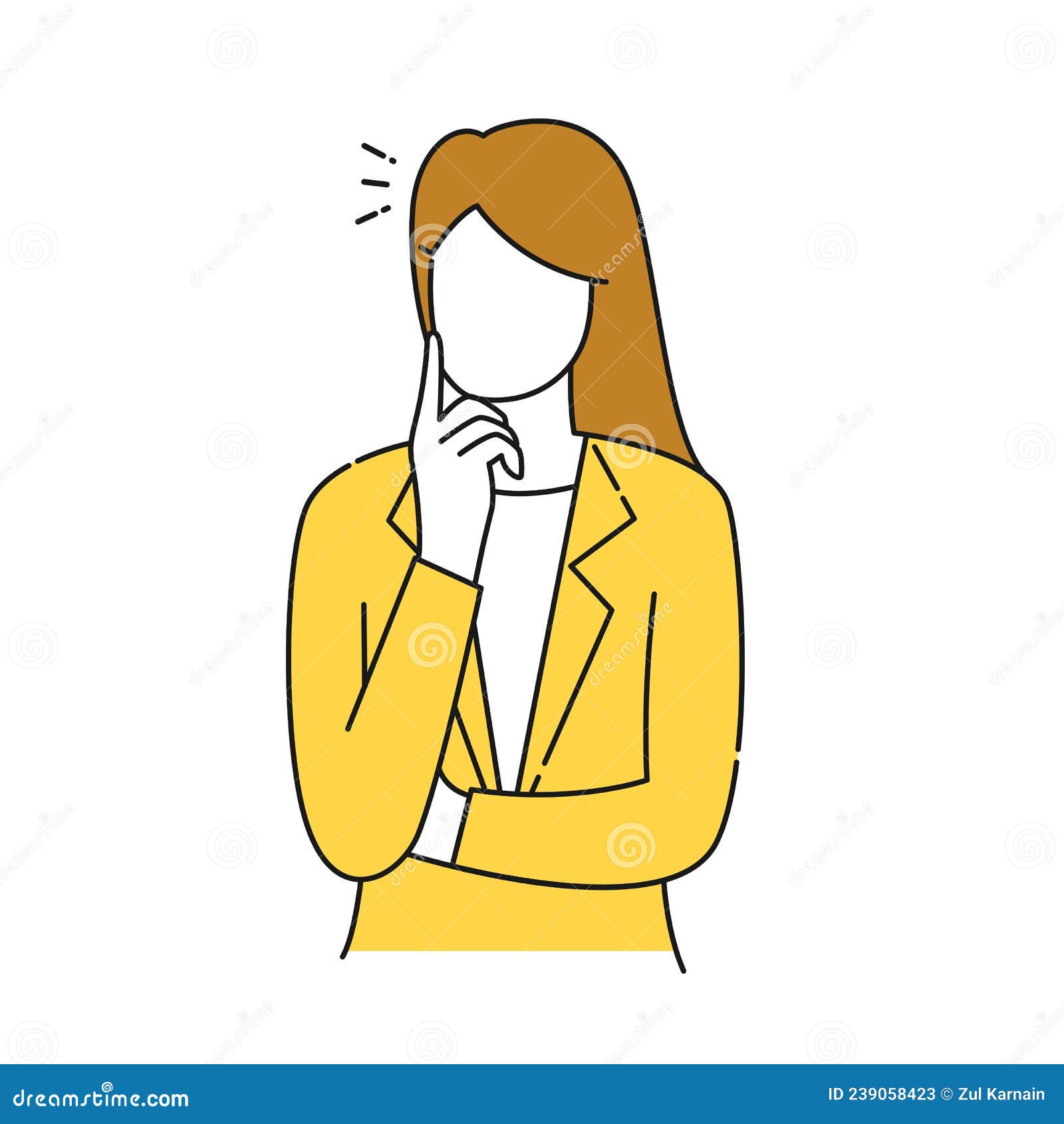 Business People Faceless are Thinking of Solutions for Their Business ...