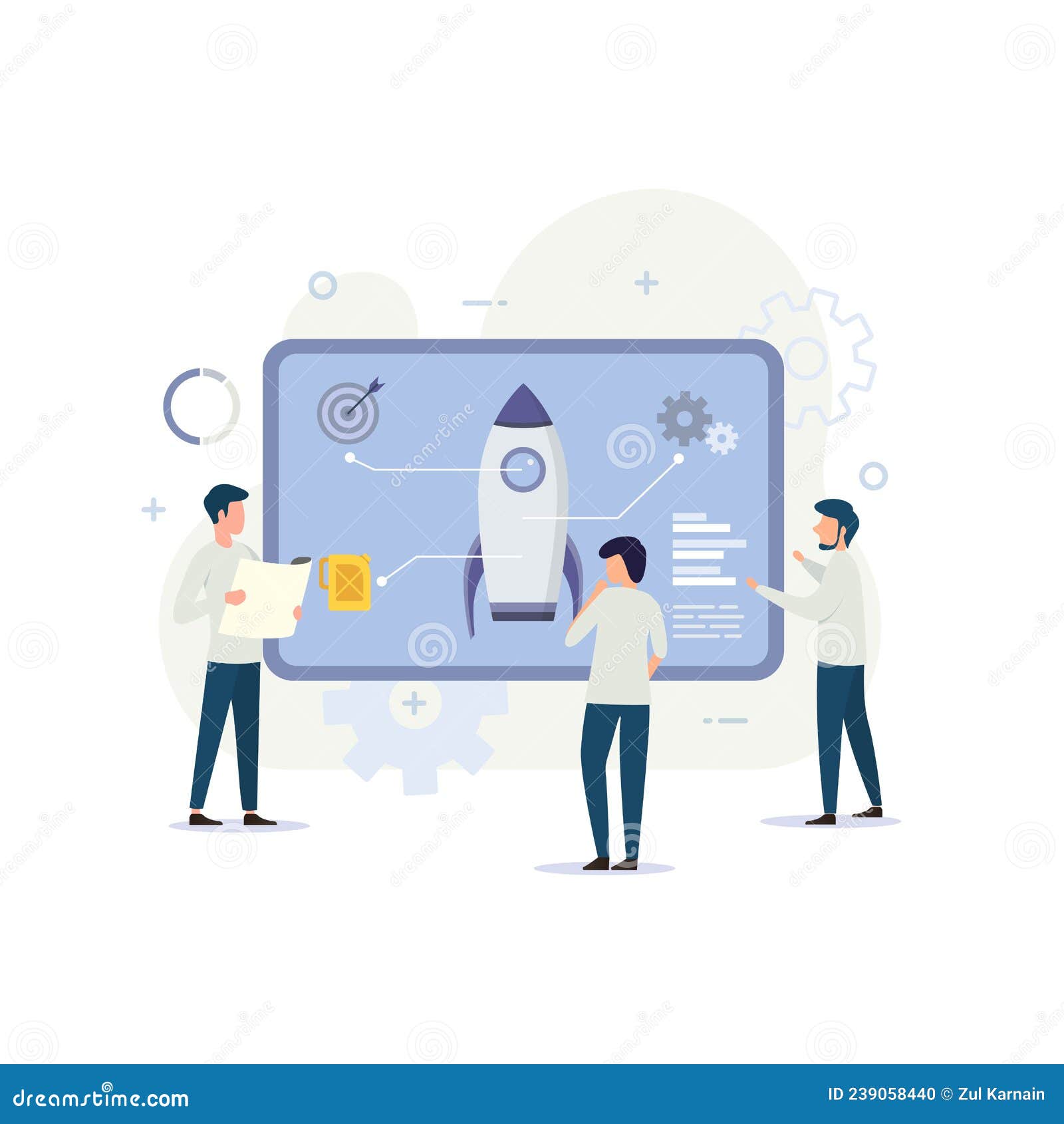 Research and Development of Rocket Manufacturing Design Concept Vector ...