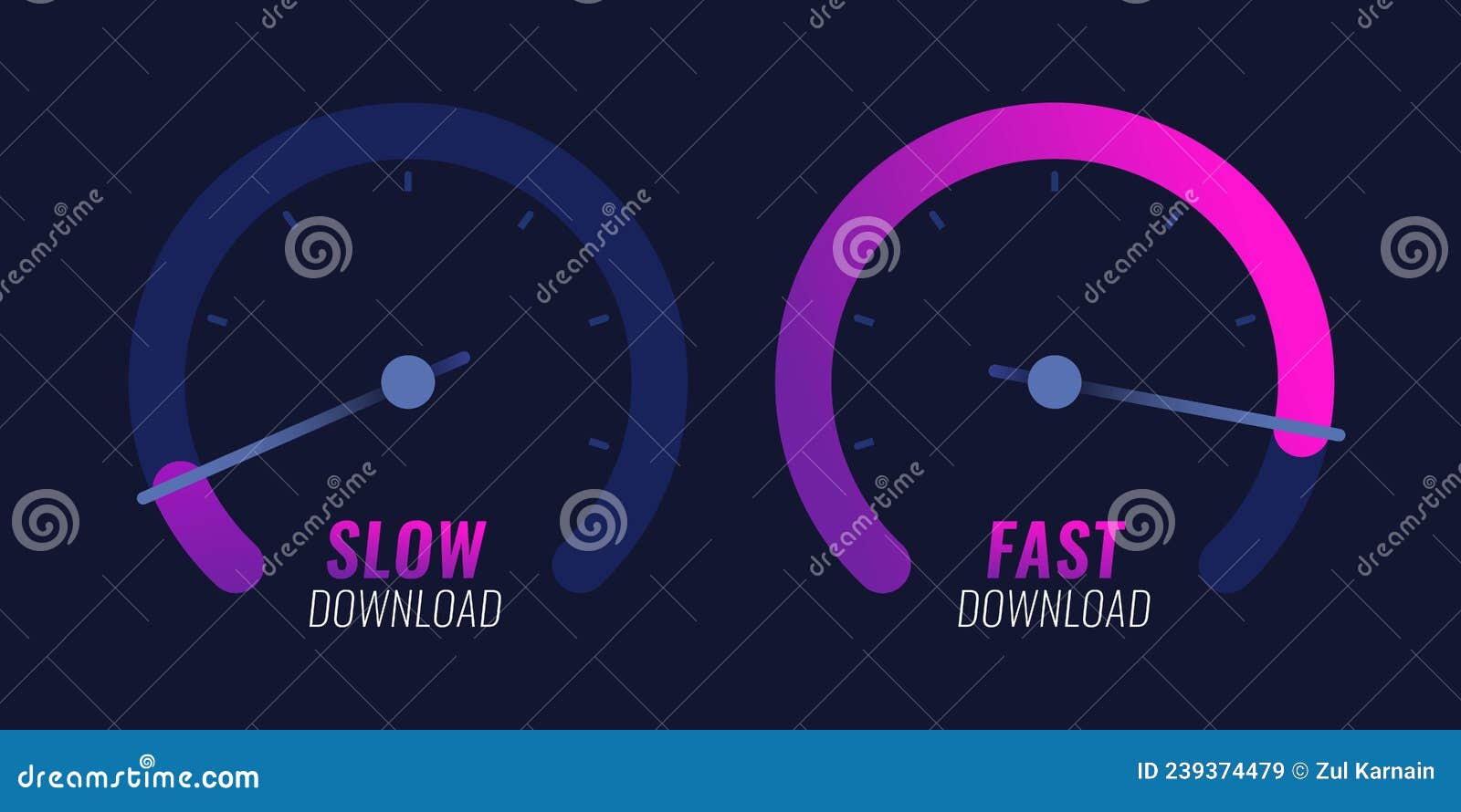 Speedometer Internet Speed Level Indicator Vector Illustration and ...