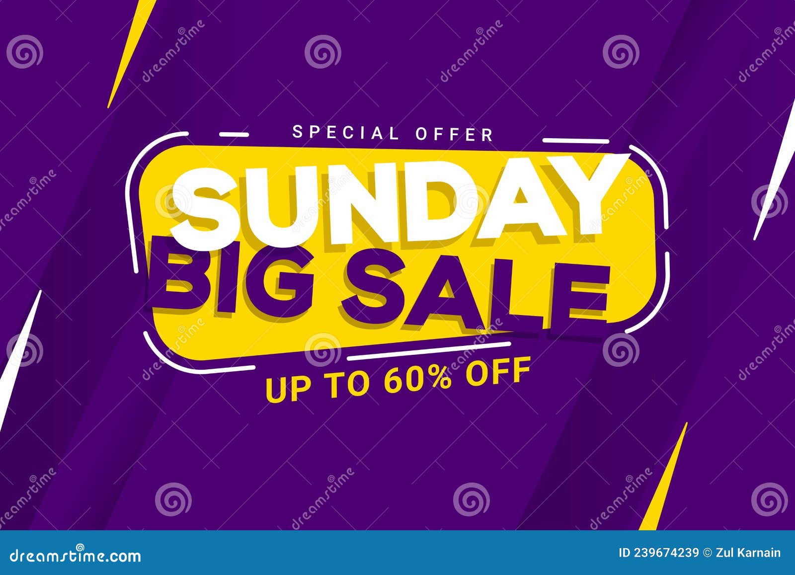 Sunday Big Sale Banner Discount Promotion Vector Graphic and Design ...