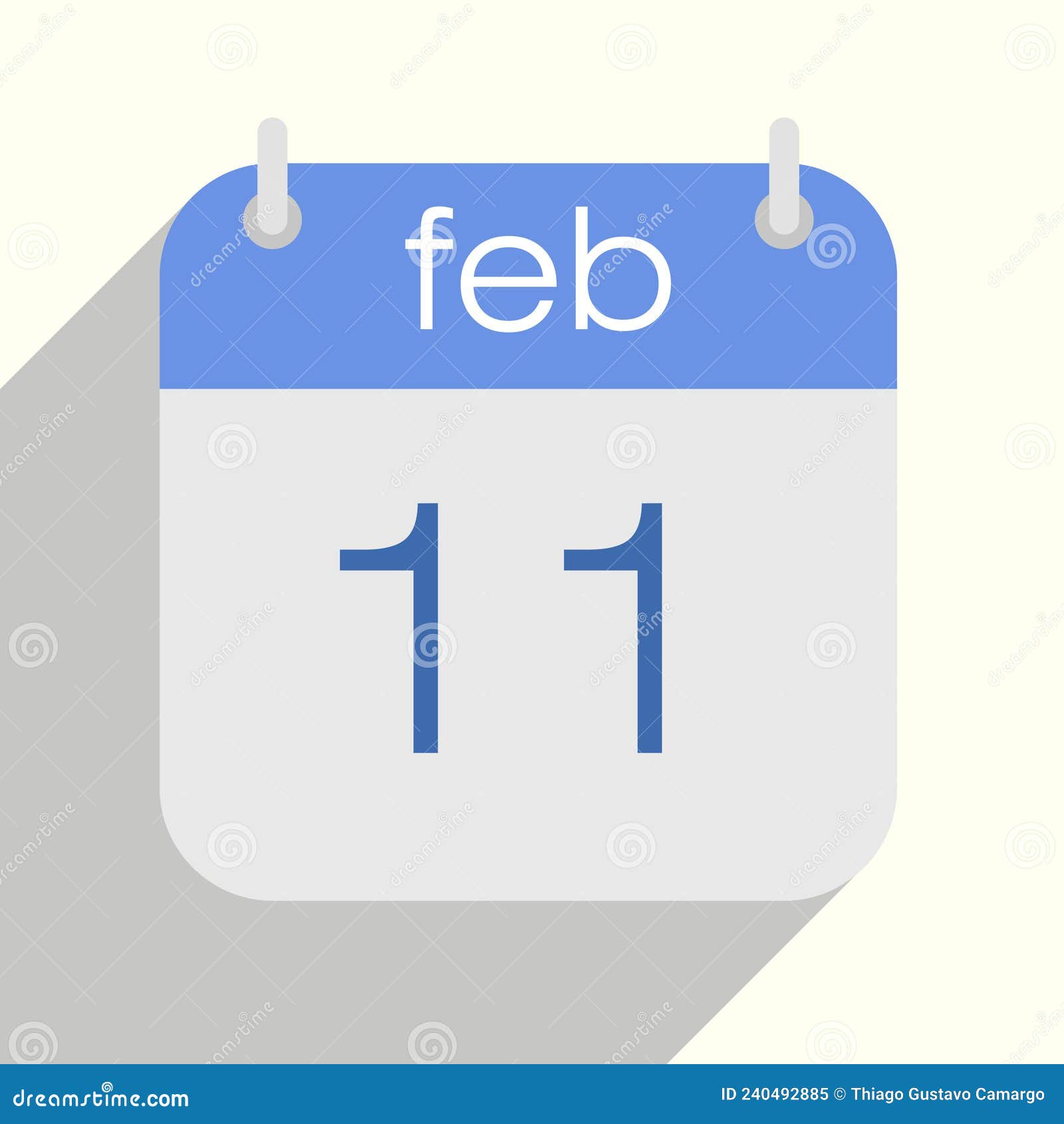 February 11th Calendar Vector Illustration Stock Vector - Illustration ...
