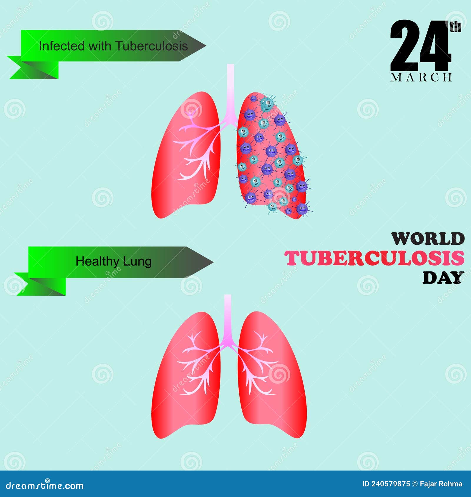 Basic RGB, Vector Illustration with World Tuberculosis Day Theme, Free ...