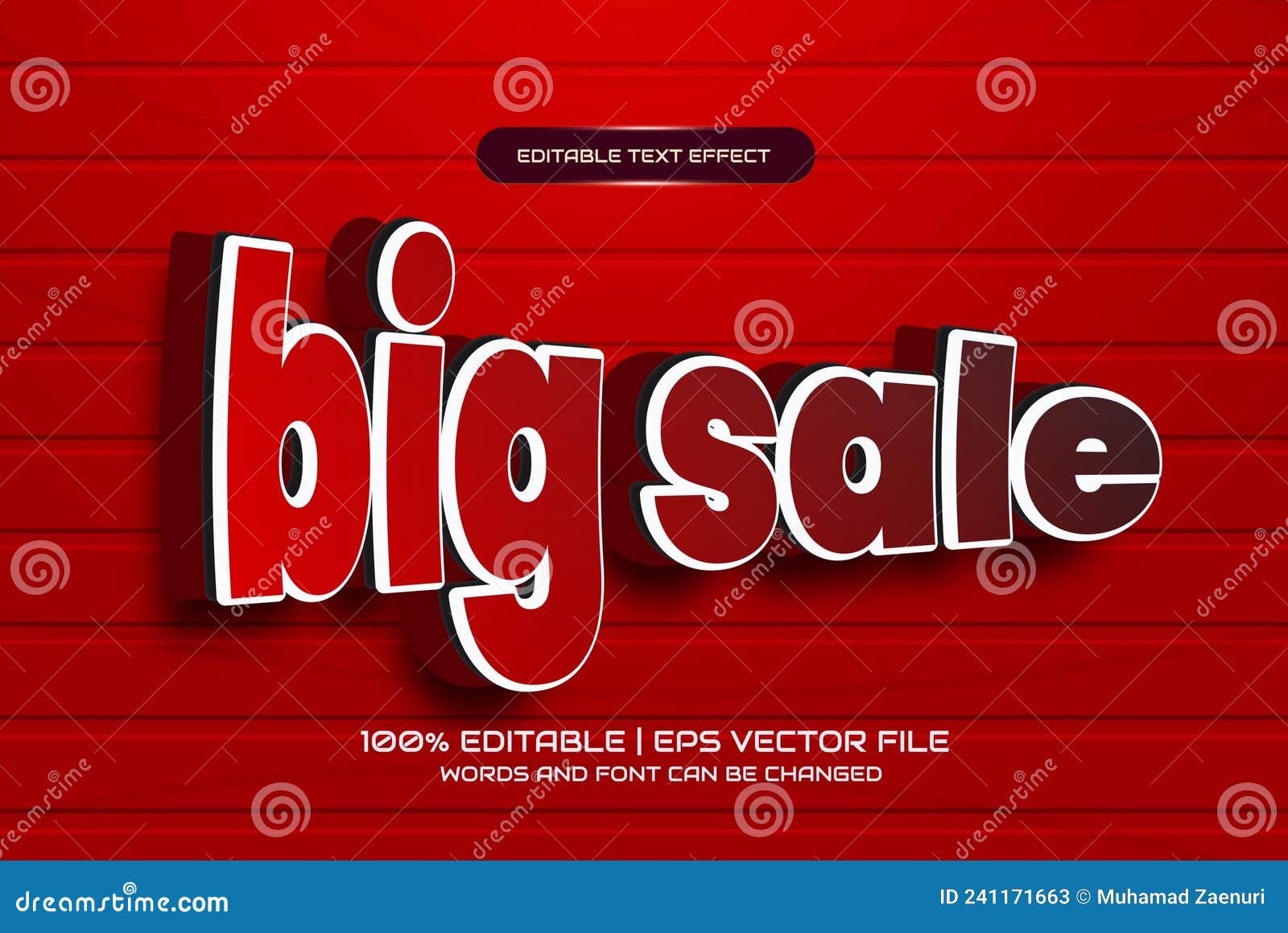 Big Sale Text Effect Template. Stock Vector - Illustration of labels ...