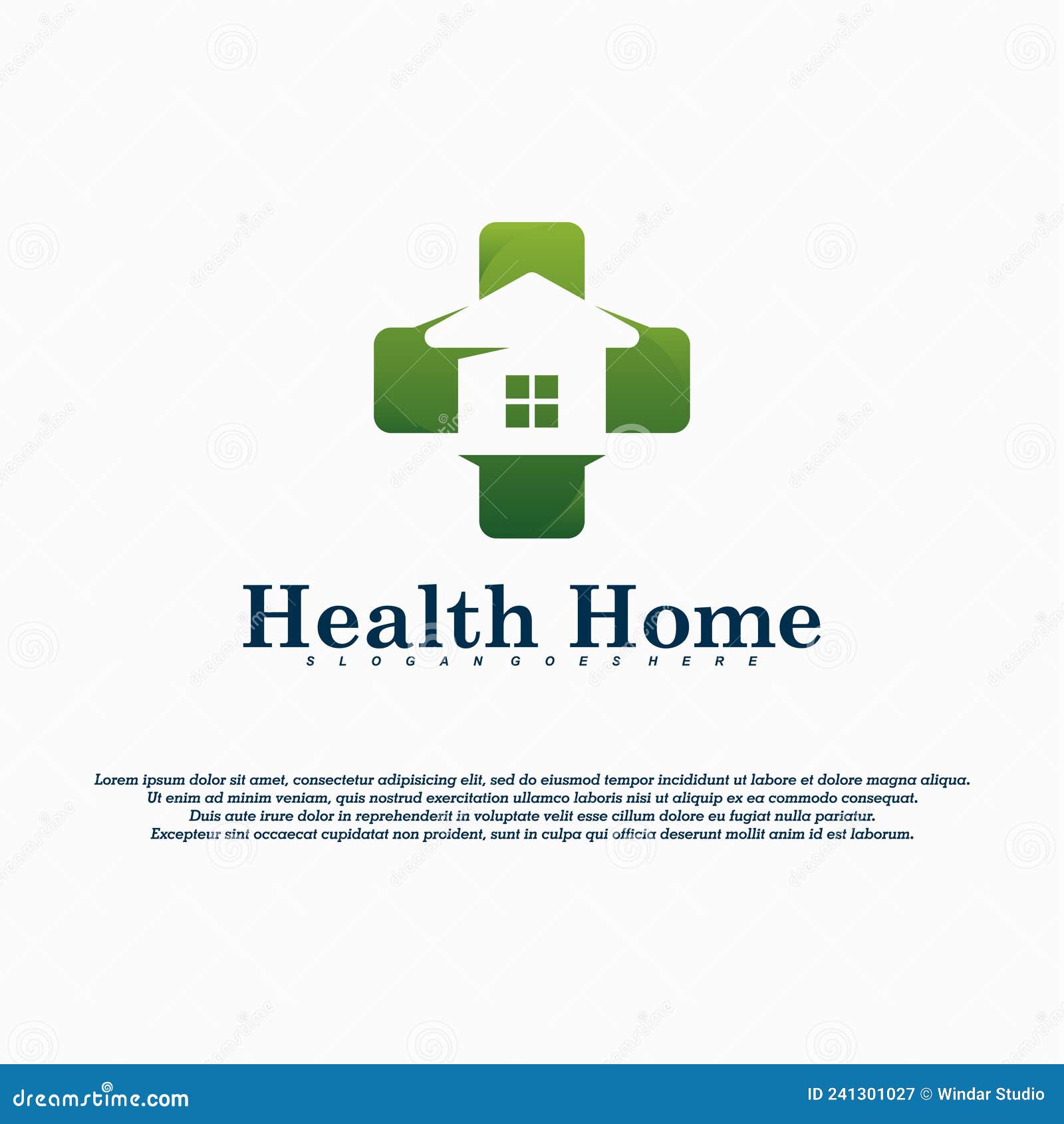 Healthy Logo with Plus Sign Stock Vector - Illustration of property ...