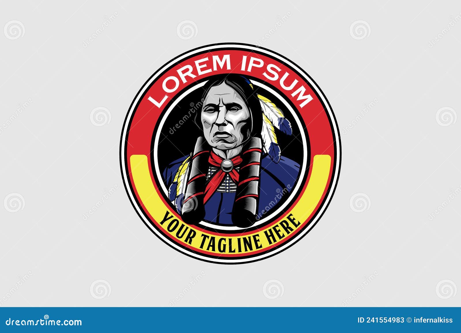 American Native Indian Vector Logo Template Design Stock Vector ...