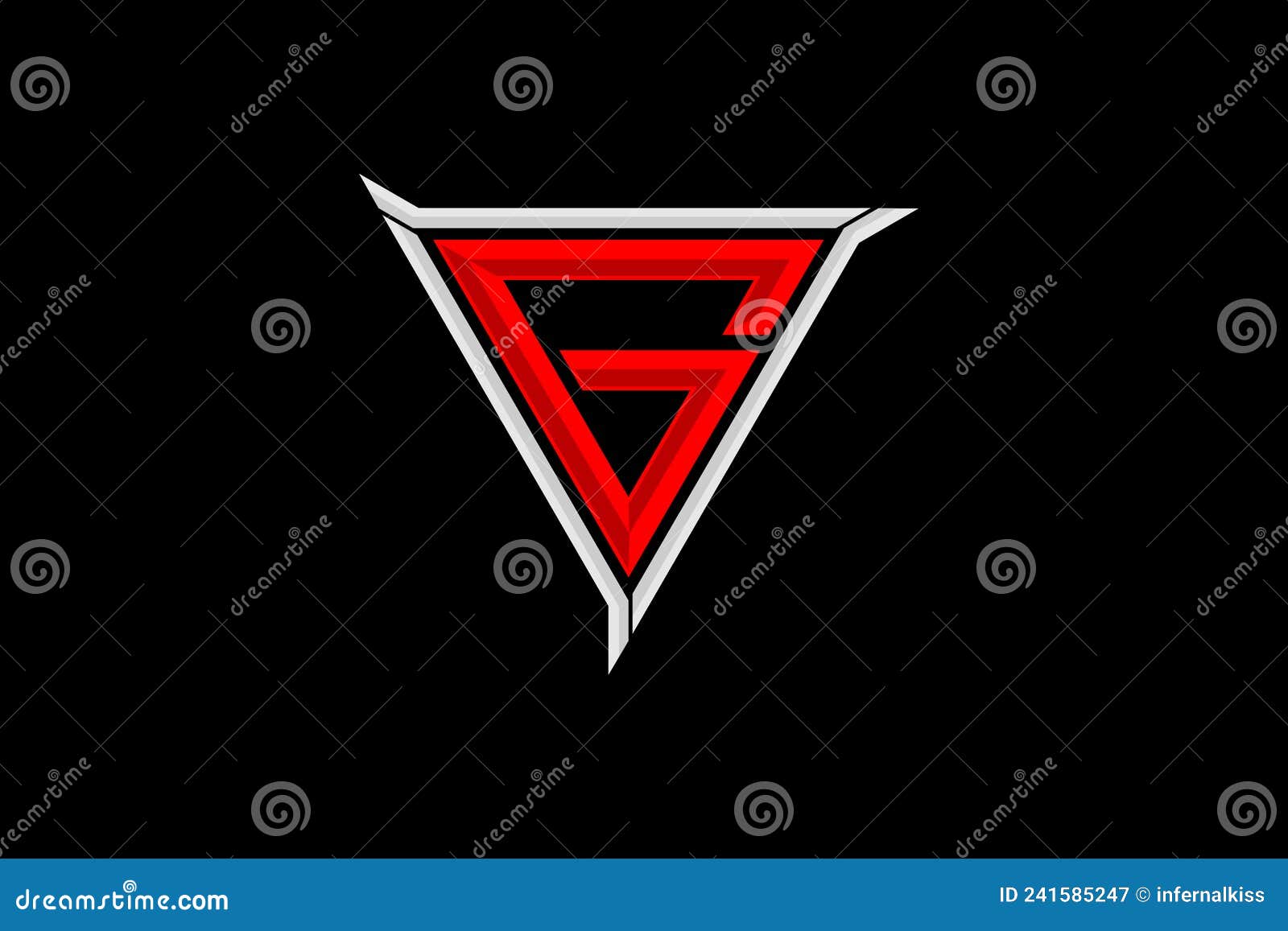 Abstract Letter G Triangle Shape Vector Logo Template Stock Vector ...