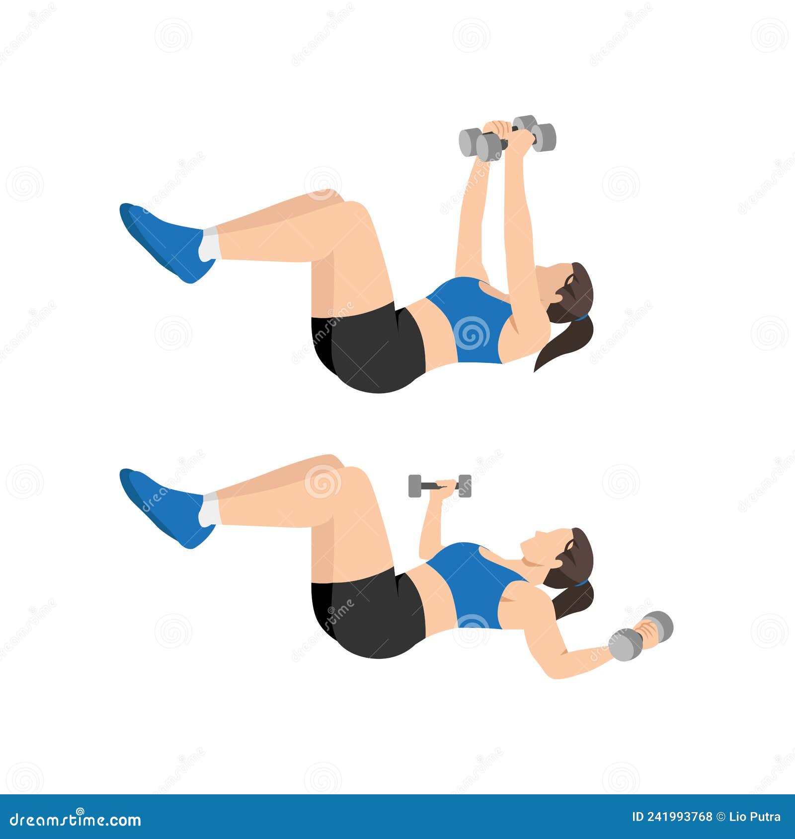 Man Doing Chest To Floor Burpee Exercise. Flat Vector | CartoonDealer ...
